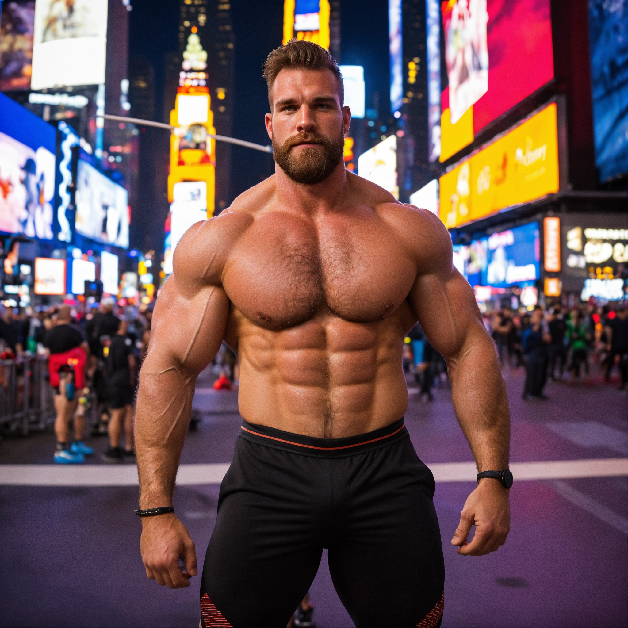 Lexica - 30-year-old hairy German man with big muscles, big bodybuilder ...
