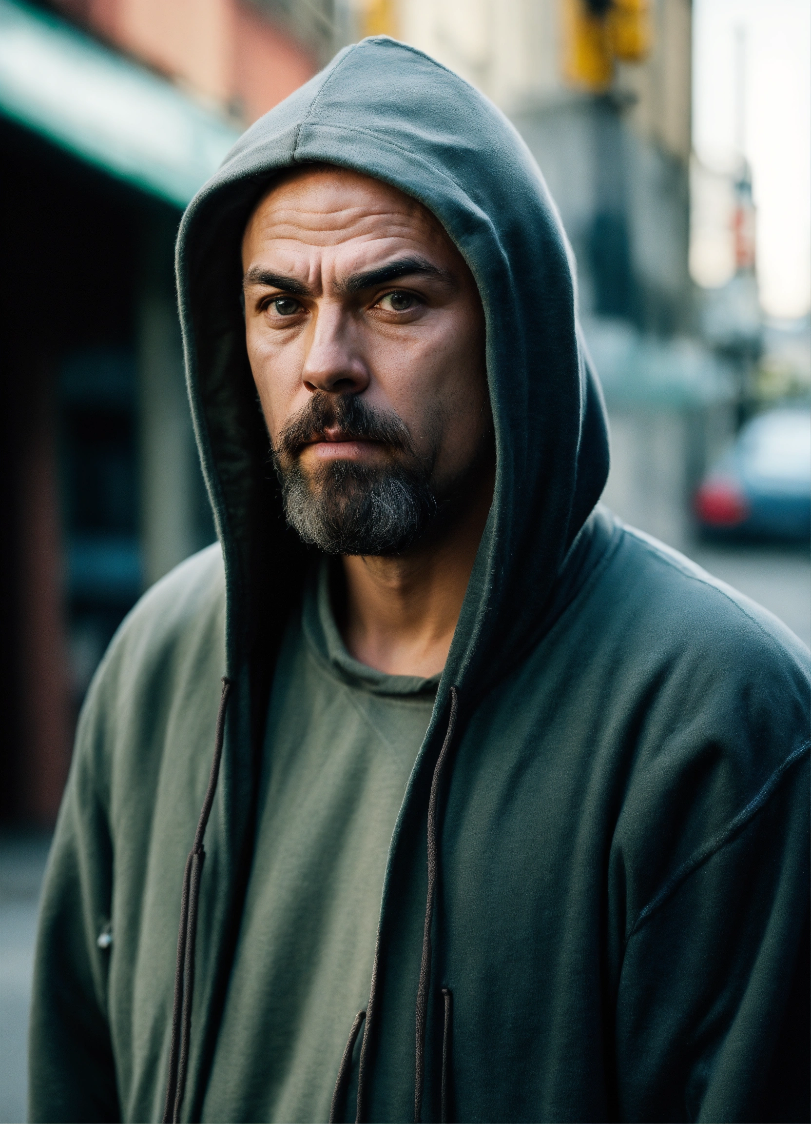 Lexica - A HUGE BALD STRANGE LOOKING HOMELESS MAN WITH A GOATEE ...