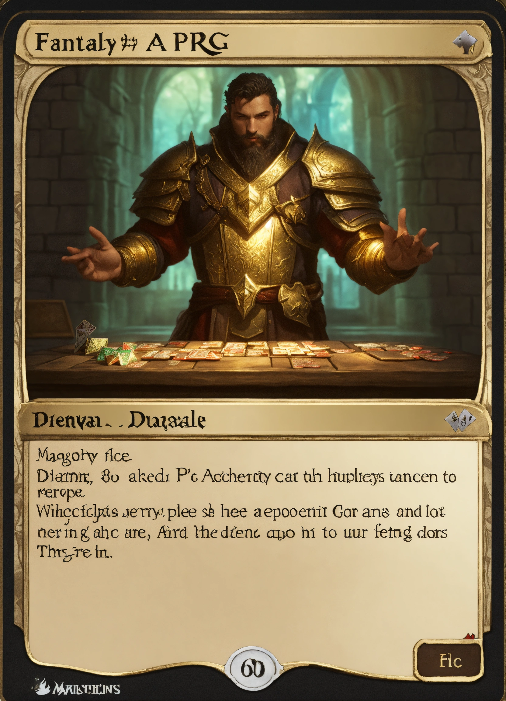 Lexica - RPG card template, fantasy, magic, heroic, gold, jewels, magic ...