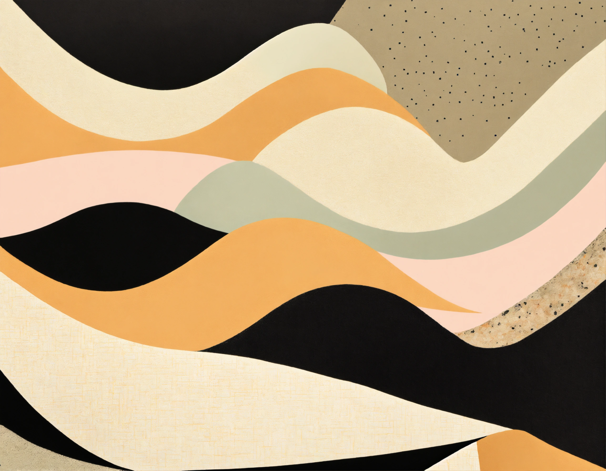 Lexica - Fragments, riso design, texture, pastels cream black, flow, clean
