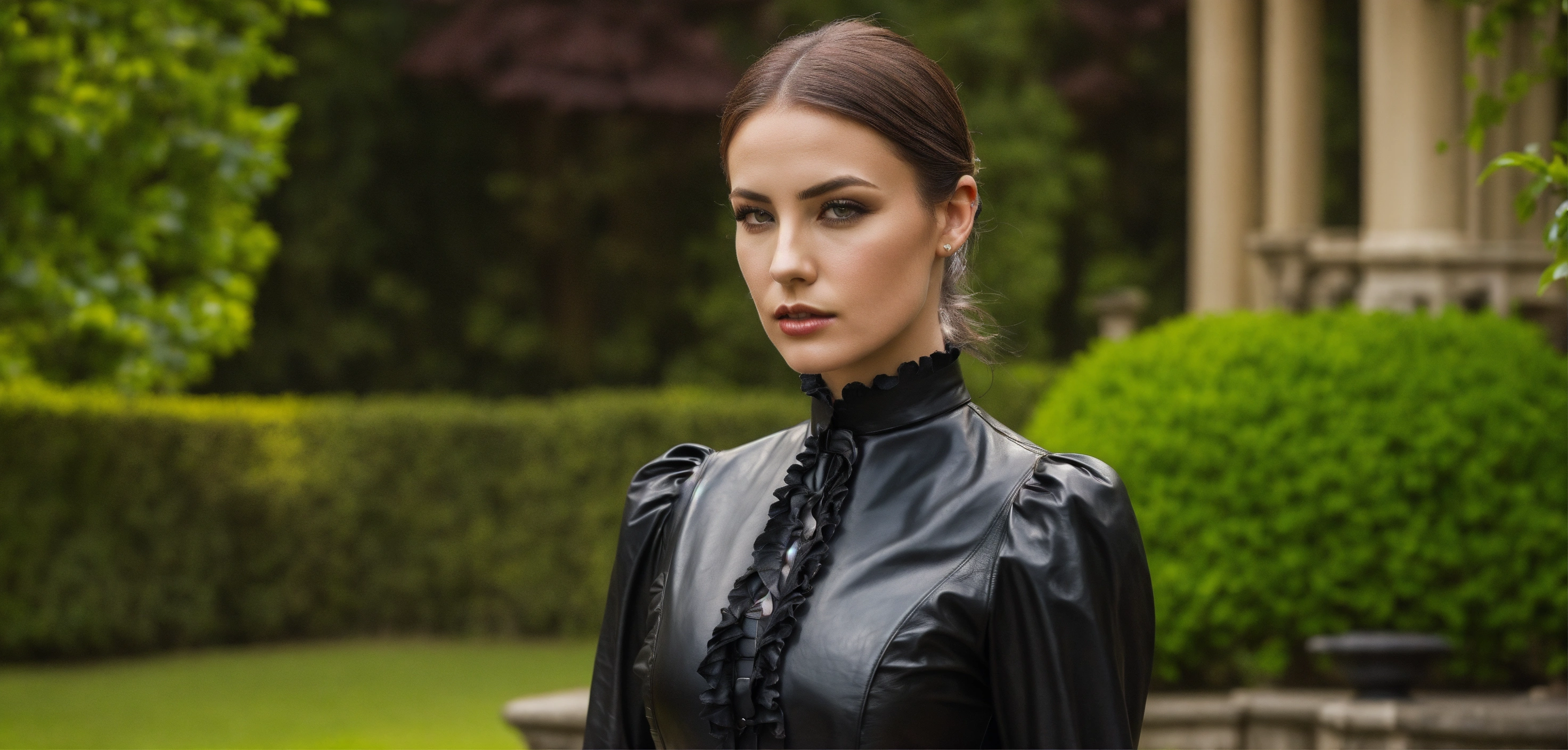 Lexica - Stunning arrogant woman fashion model, strict victorian black ...