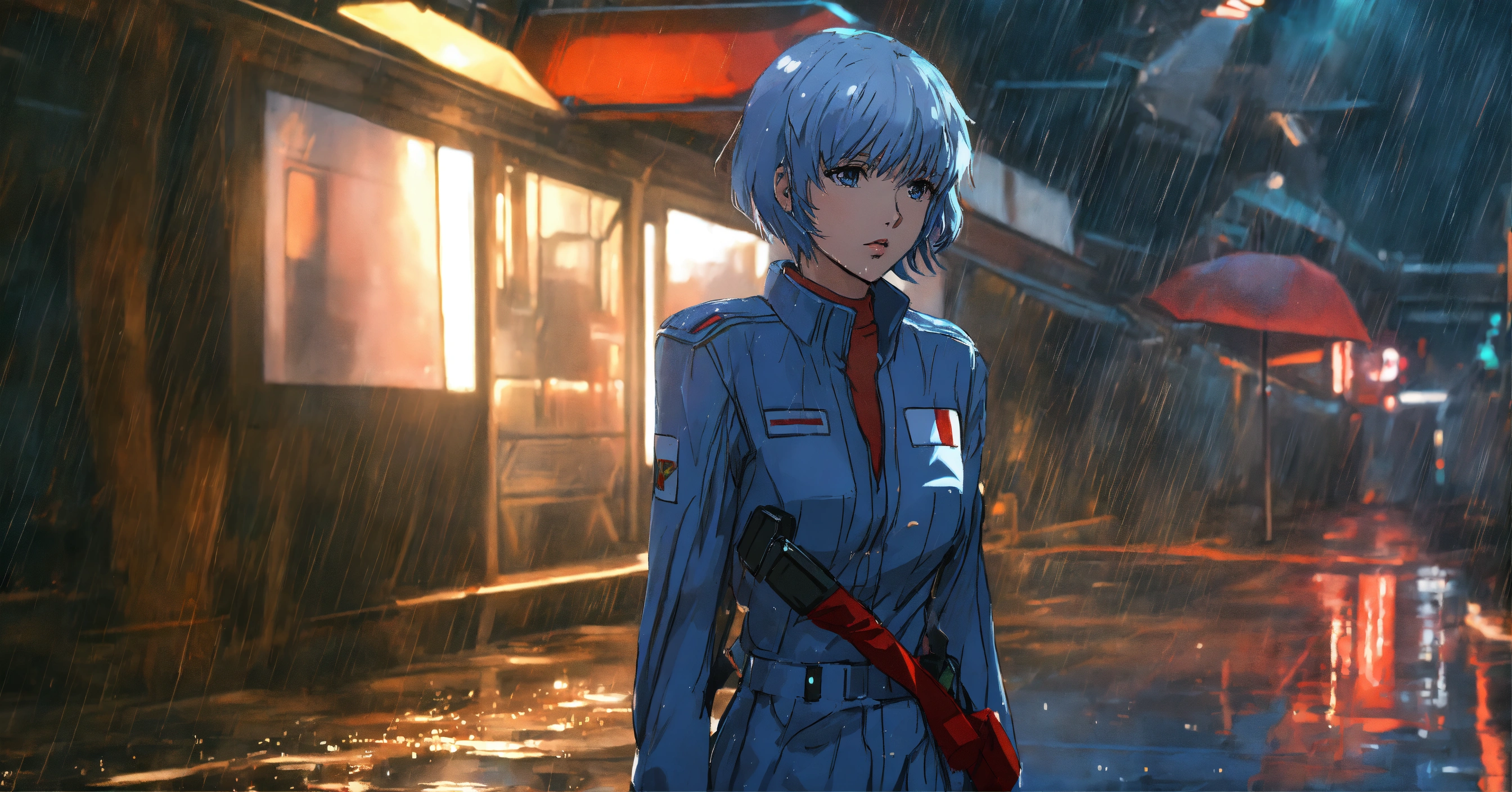 Lexica - Anime art of Rei Ayanami from GUNDAM, detailed scene, stunning ...
