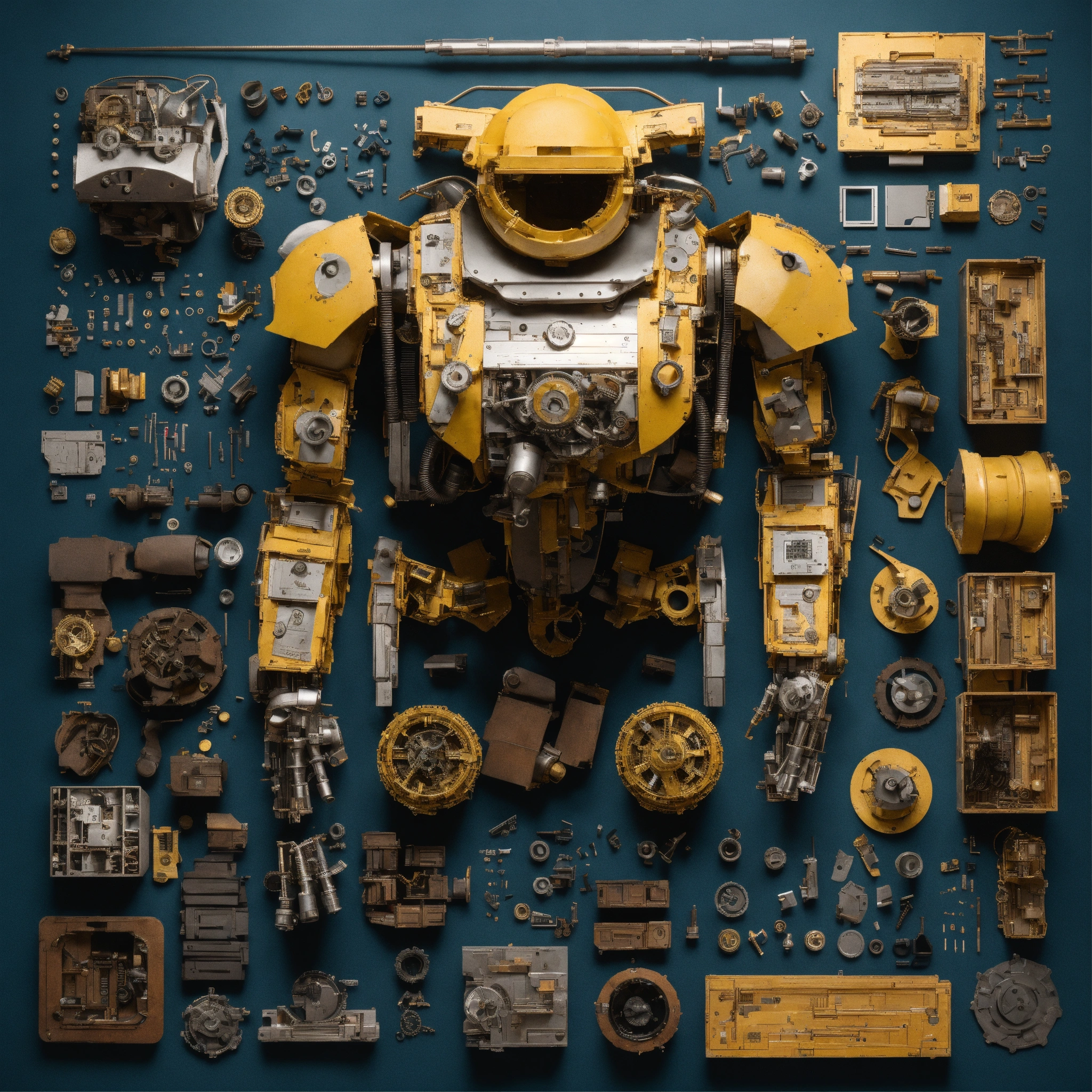 Lexica - Detailed mechanical parts, Costumes and props, Knolling ...