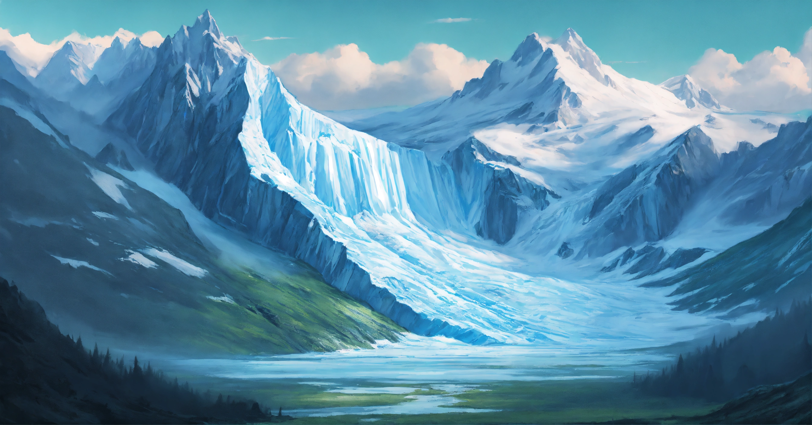 Lexica - Glacier drawing isolated