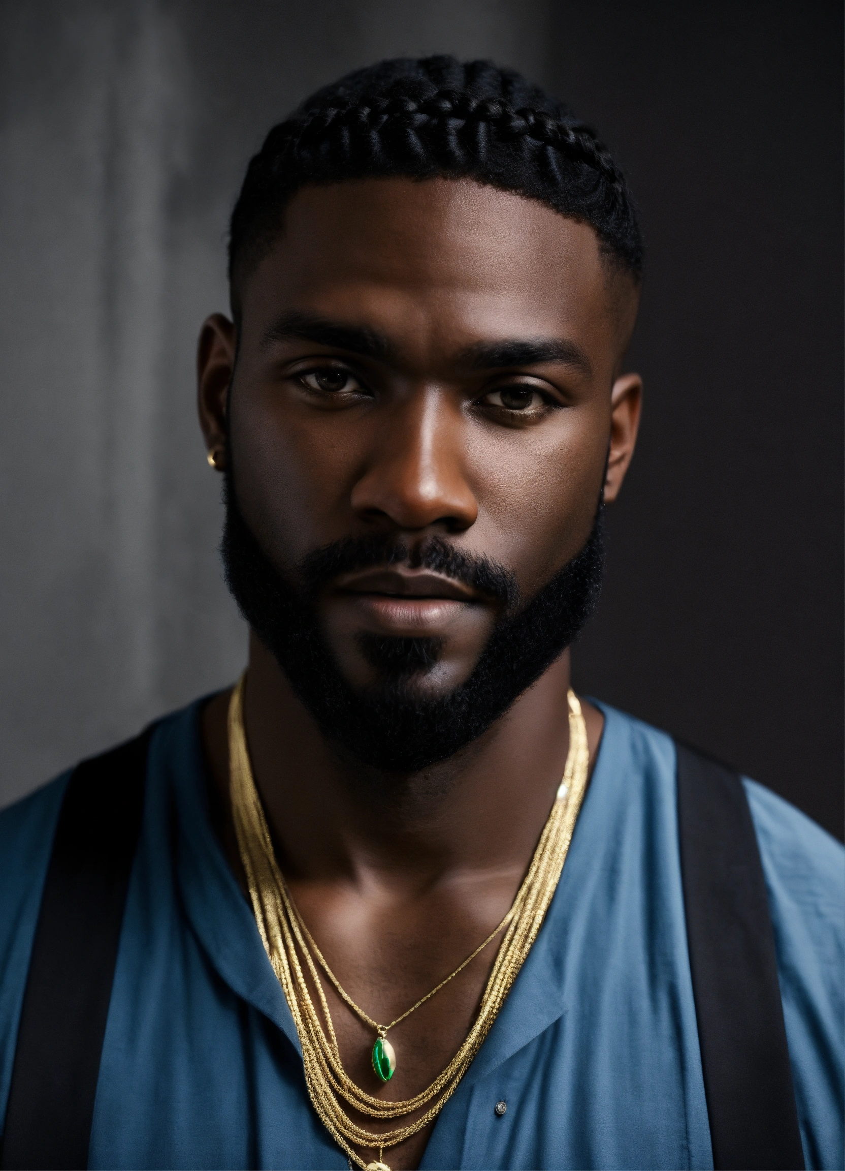 Lexica - Dark-skin Black man in his late 30s Broad muscular build Well ...