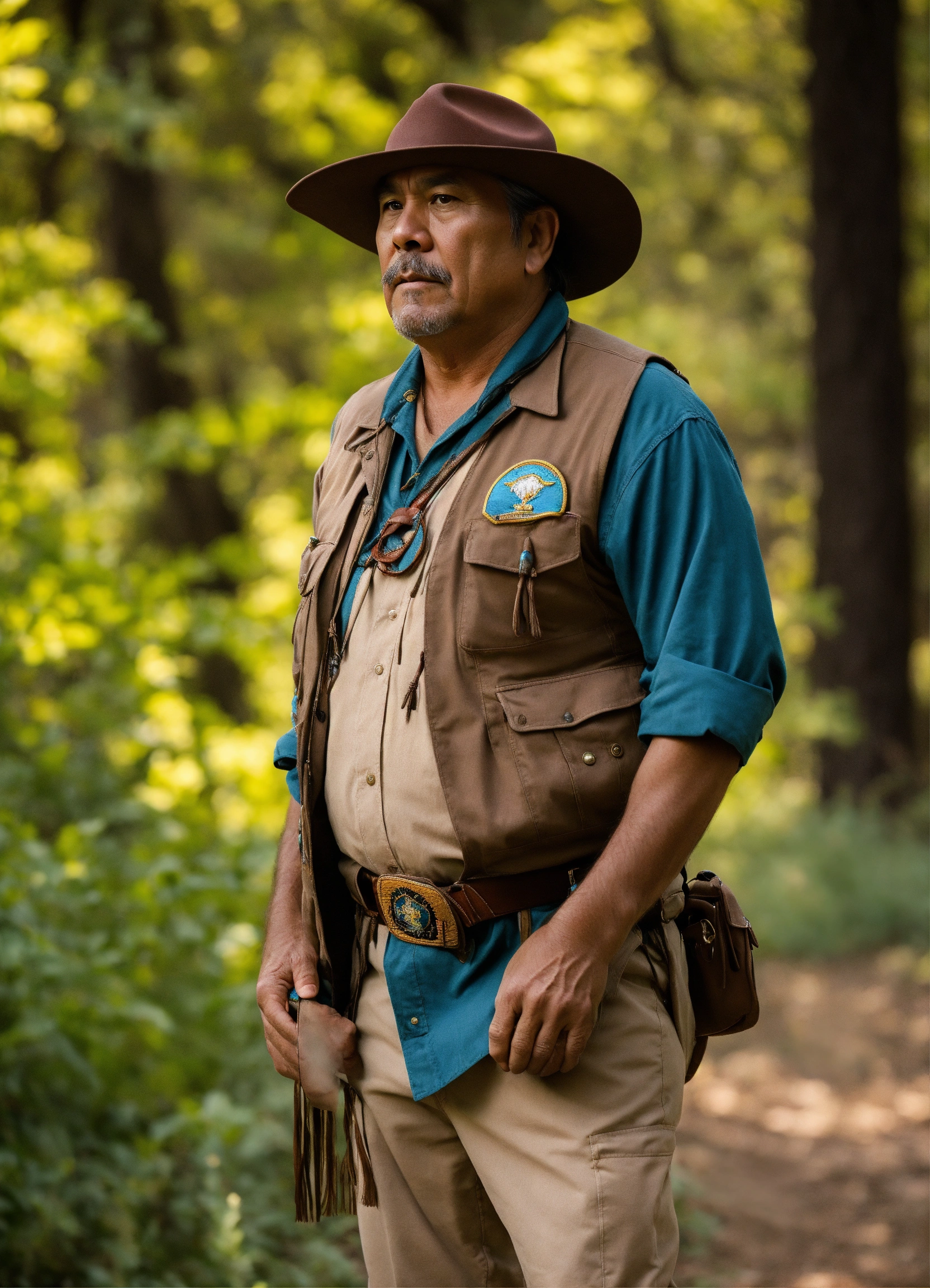 Lexica - Scared unique expressive middle-aged park ranger cherokee ...
