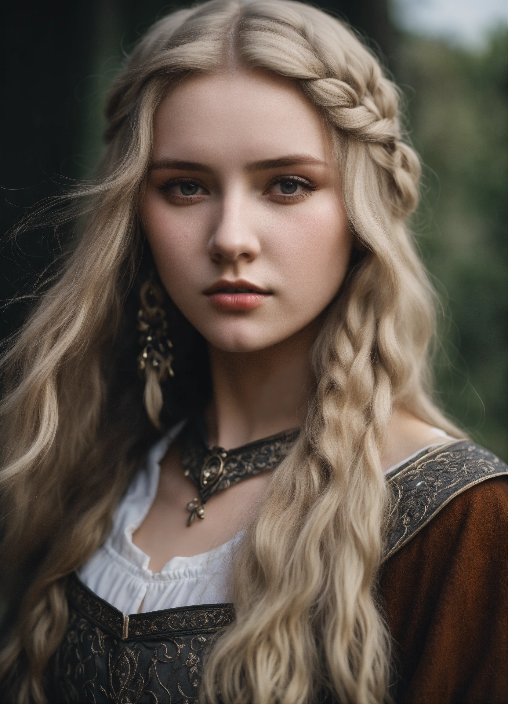 Lexica - A girl of 18 years old, Slavic, with brown eyes, white wavy ...