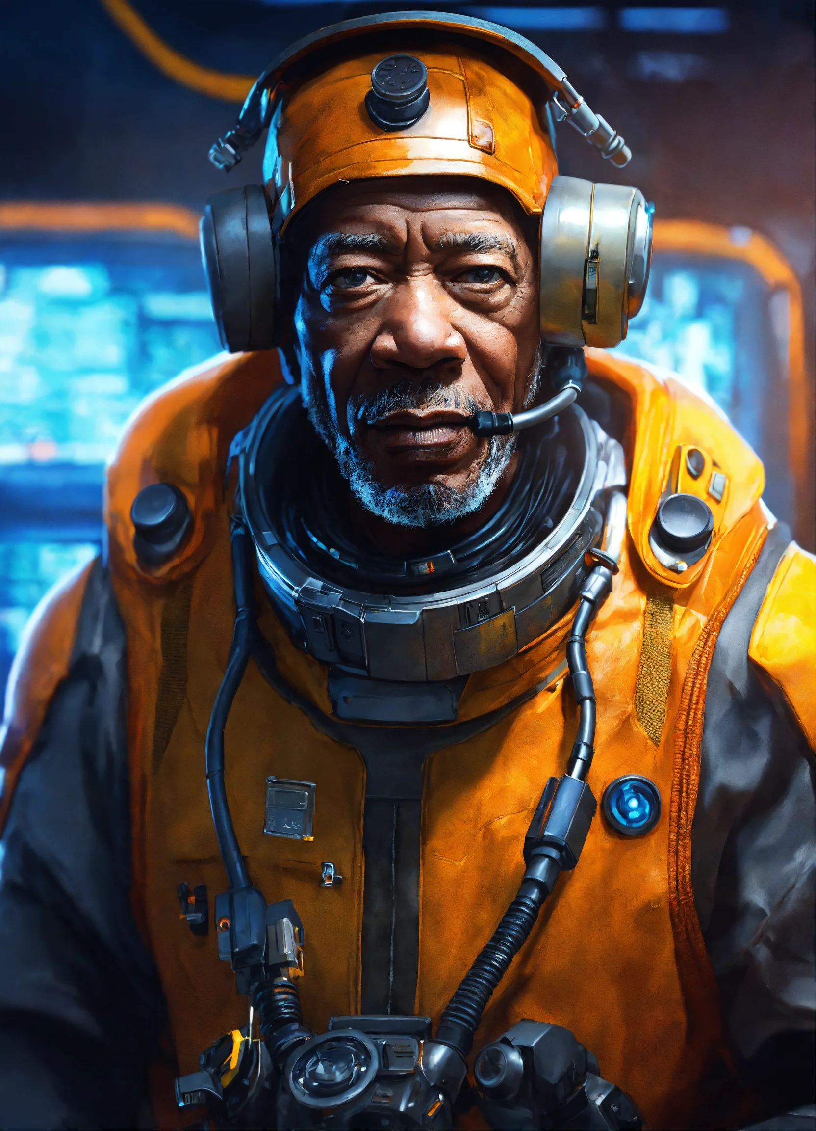 Lexica - Creame una imagen en la que salga morgan freeman usando el ...