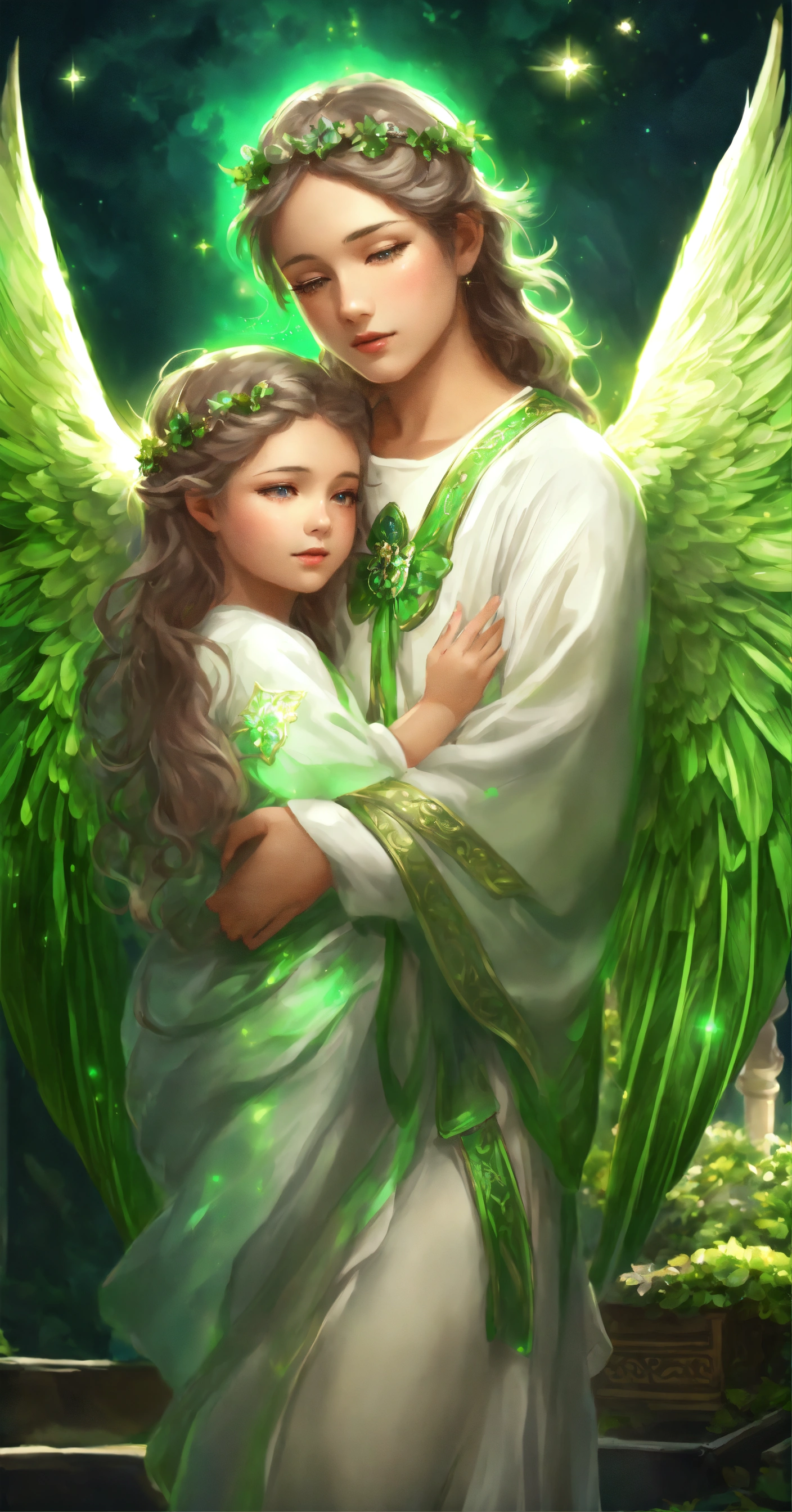 Lexica - 2 Guardian Angels, one is a boy and the other angel is a 7 ...