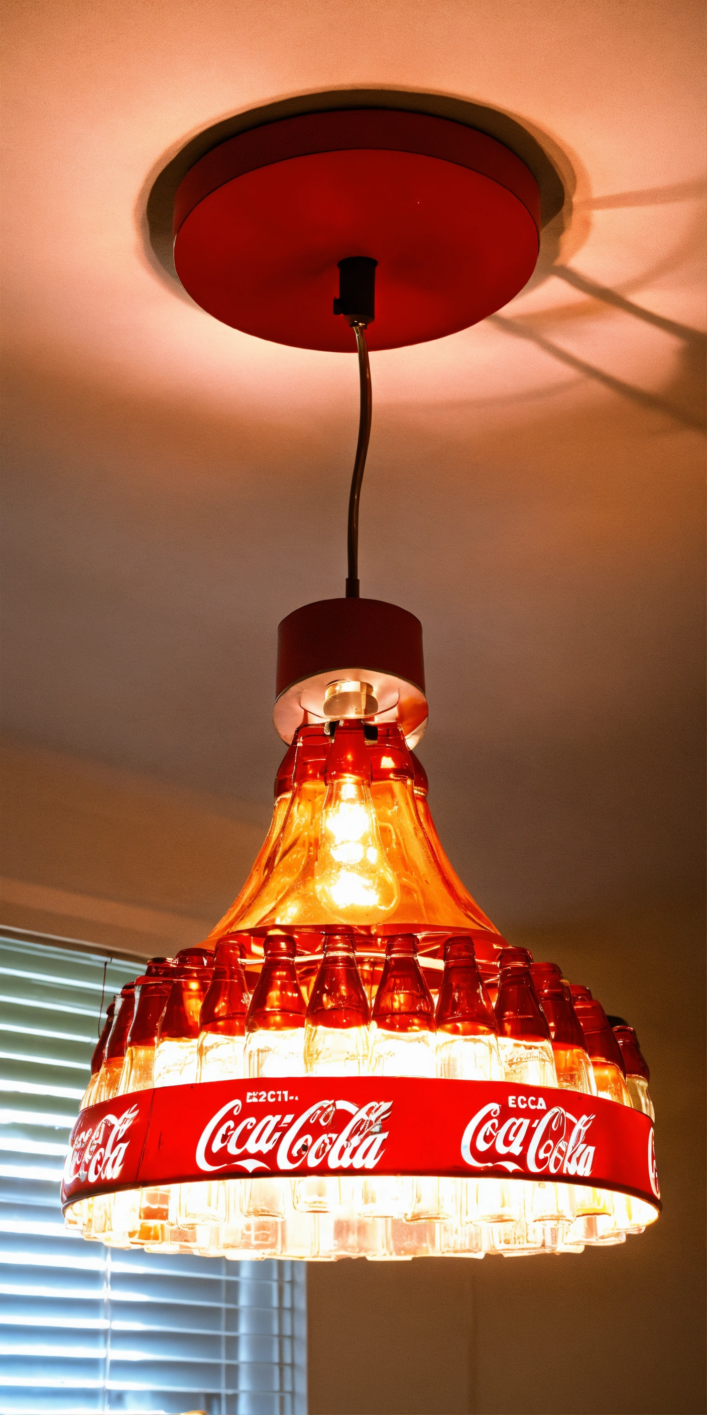 Lexica - Exte "coca cola" A CEILING lamp made from SEVERAL recycled ...
