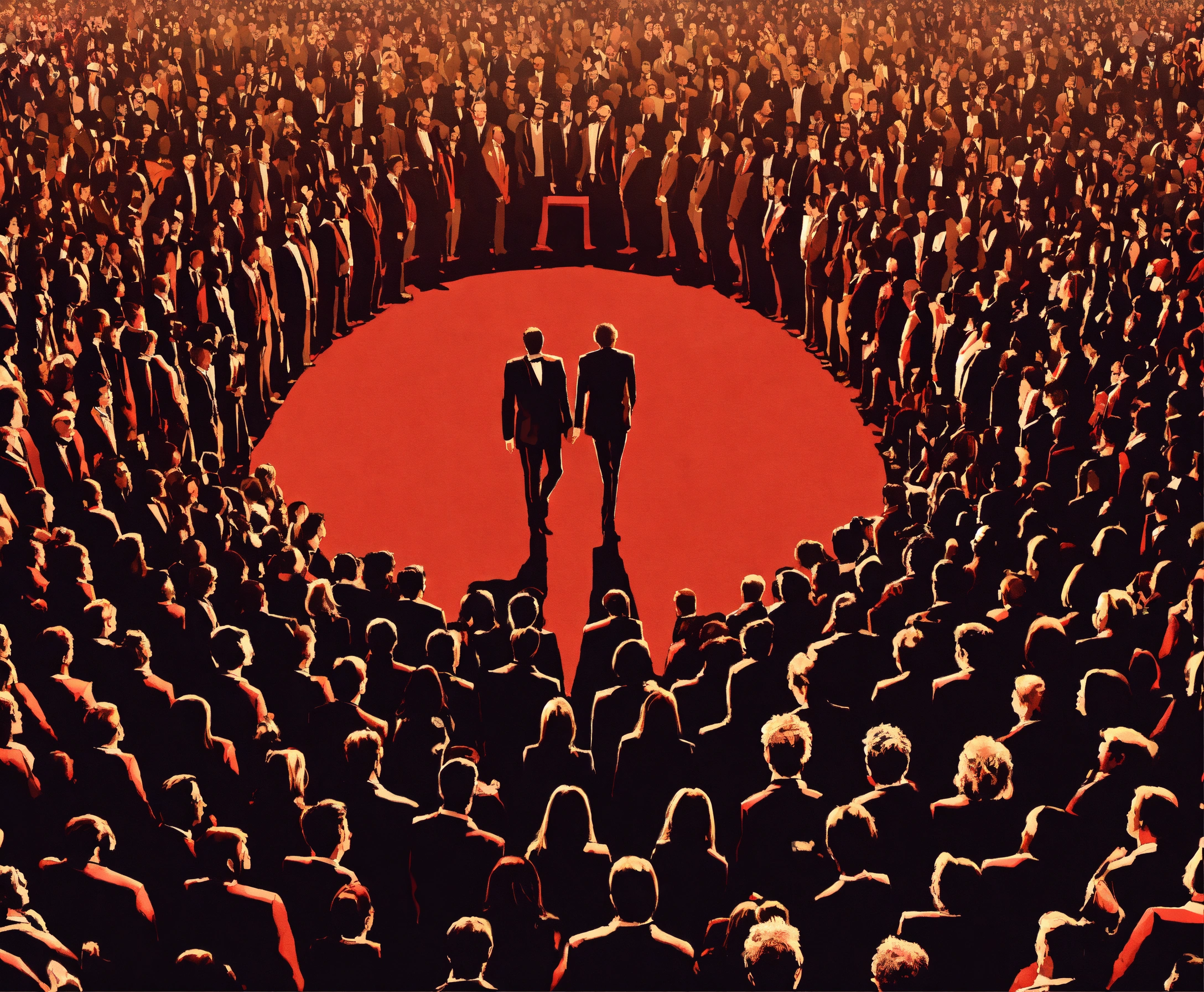 Lexica - Generate an image of a famous celebrity walking on a red ...