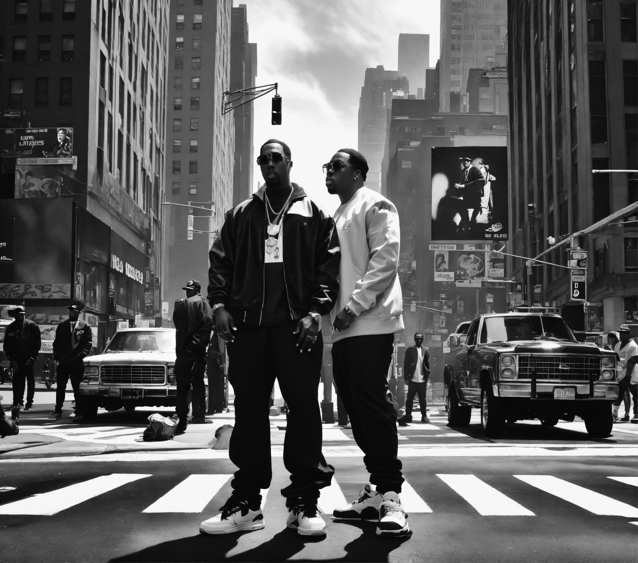 Lexica - Sky view Pop art, hyperrealist portrait of black rapper "Diddy ...