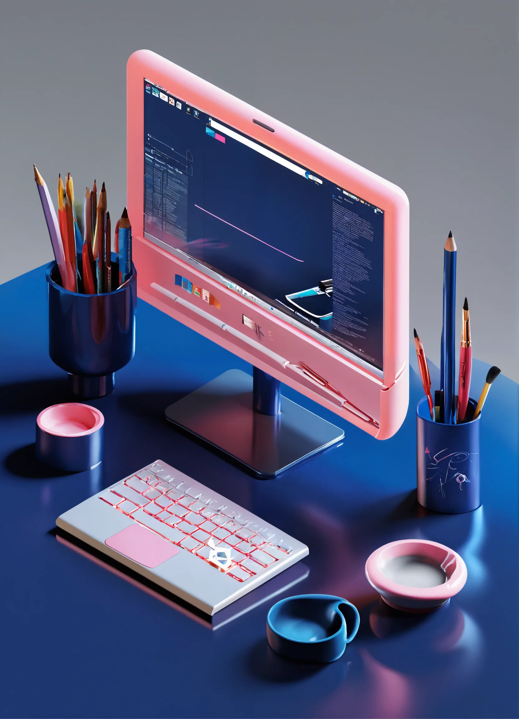 Lexica - Design 3D icons that reflect the concept of brand design ...