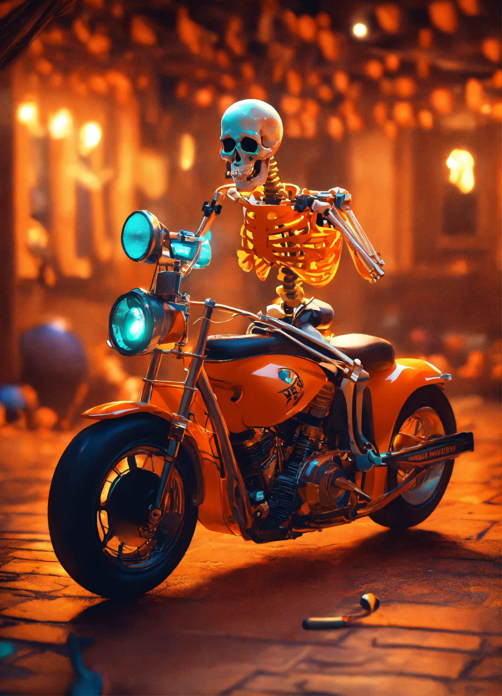 Lexica - The most funny scene of a skeleton crying in the middle of a ...