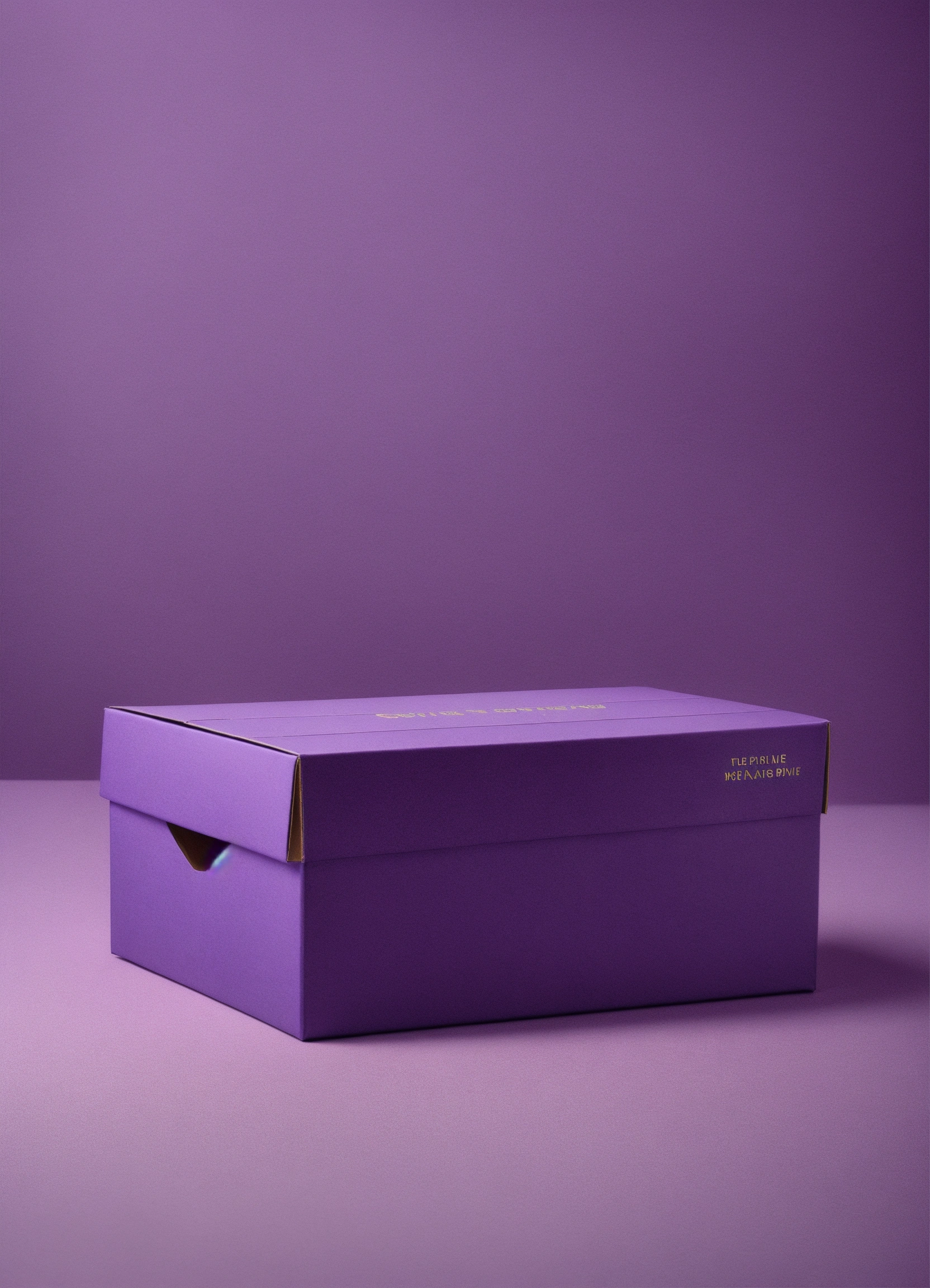 Lexica - Purple packaging box on a purple background.