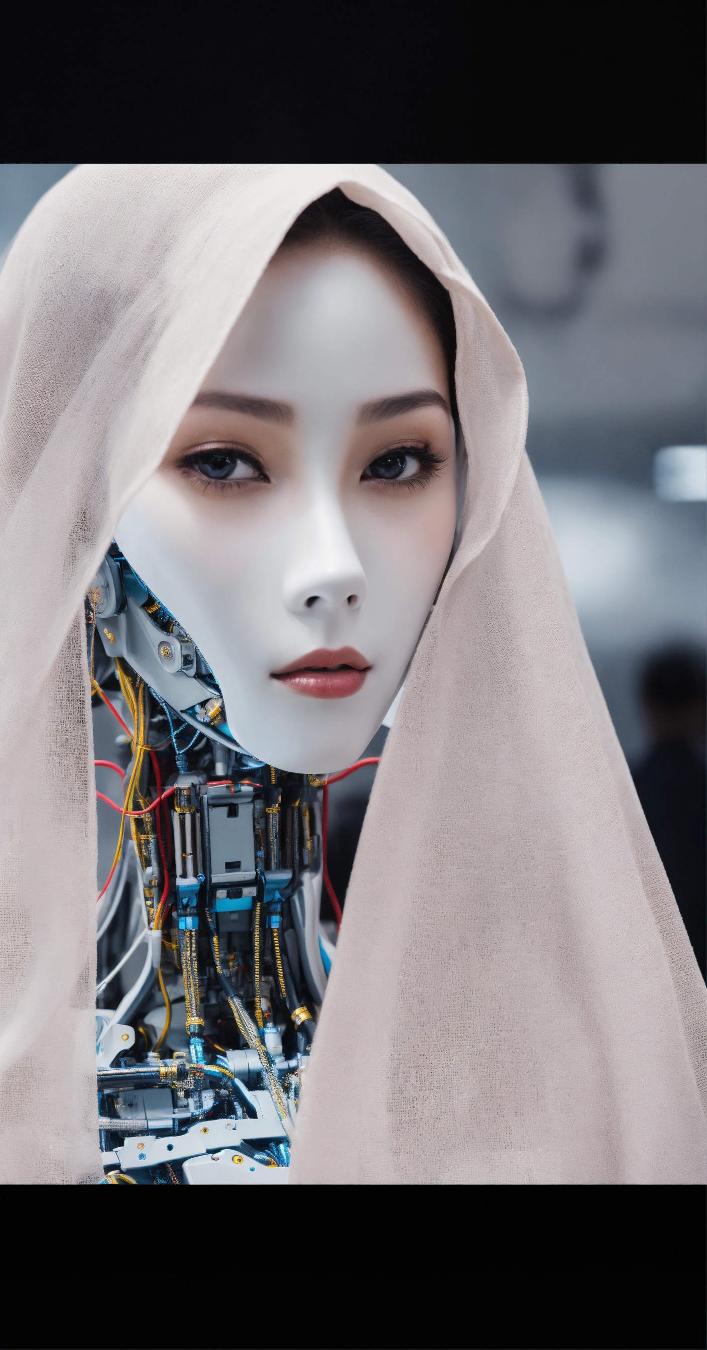 Lexica - A strong business ai robot women cover face more