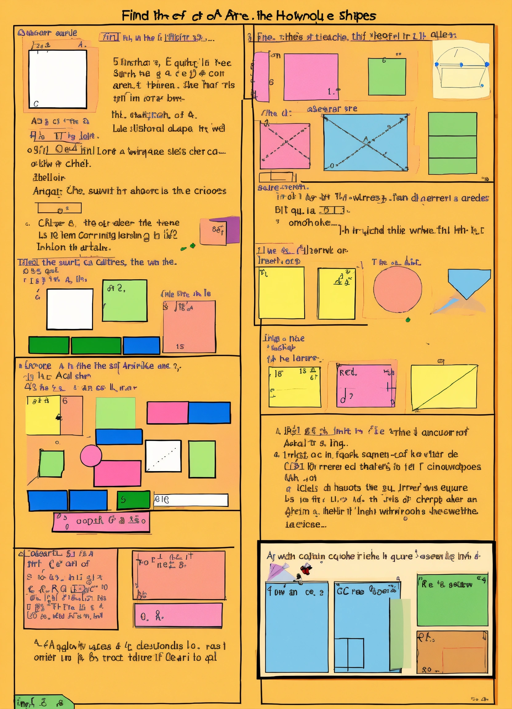 Lexica - Find the area of the following shapes Square, Rectangle ...