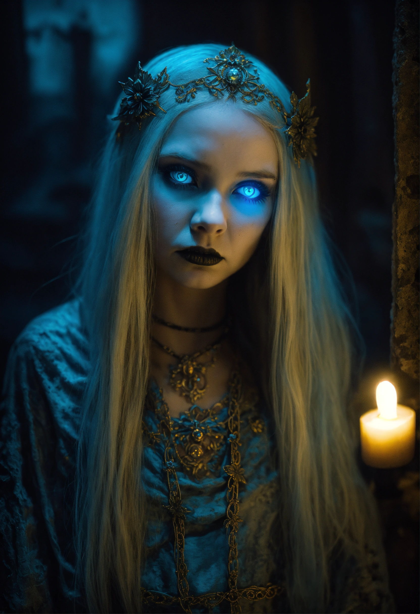 Lexica - Body portrait, twelve year old child goth girl necromancer ...