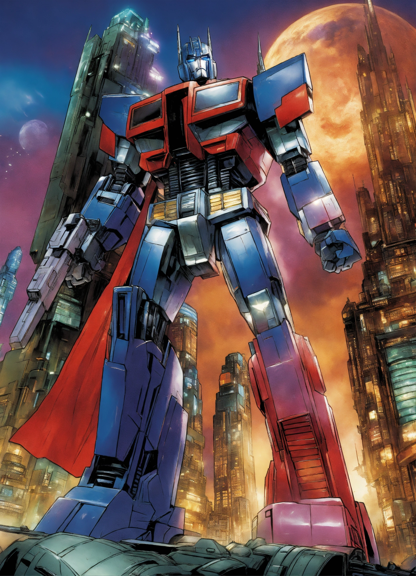 Lexica - Optimus Prime, in his classic G1 look, holding the matrix of ...