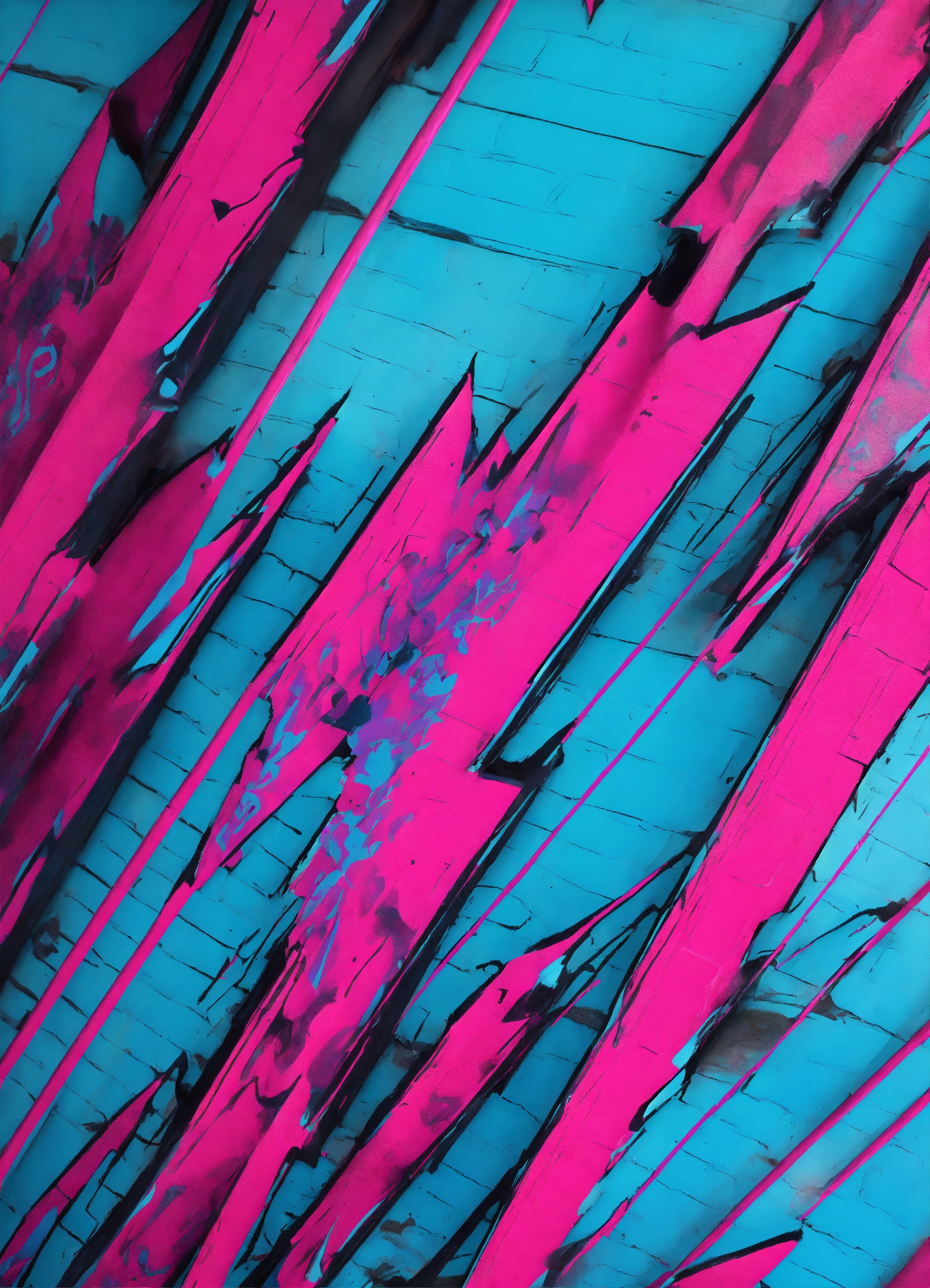 Lexica - Flashy graffiti with pink and miami blue touch