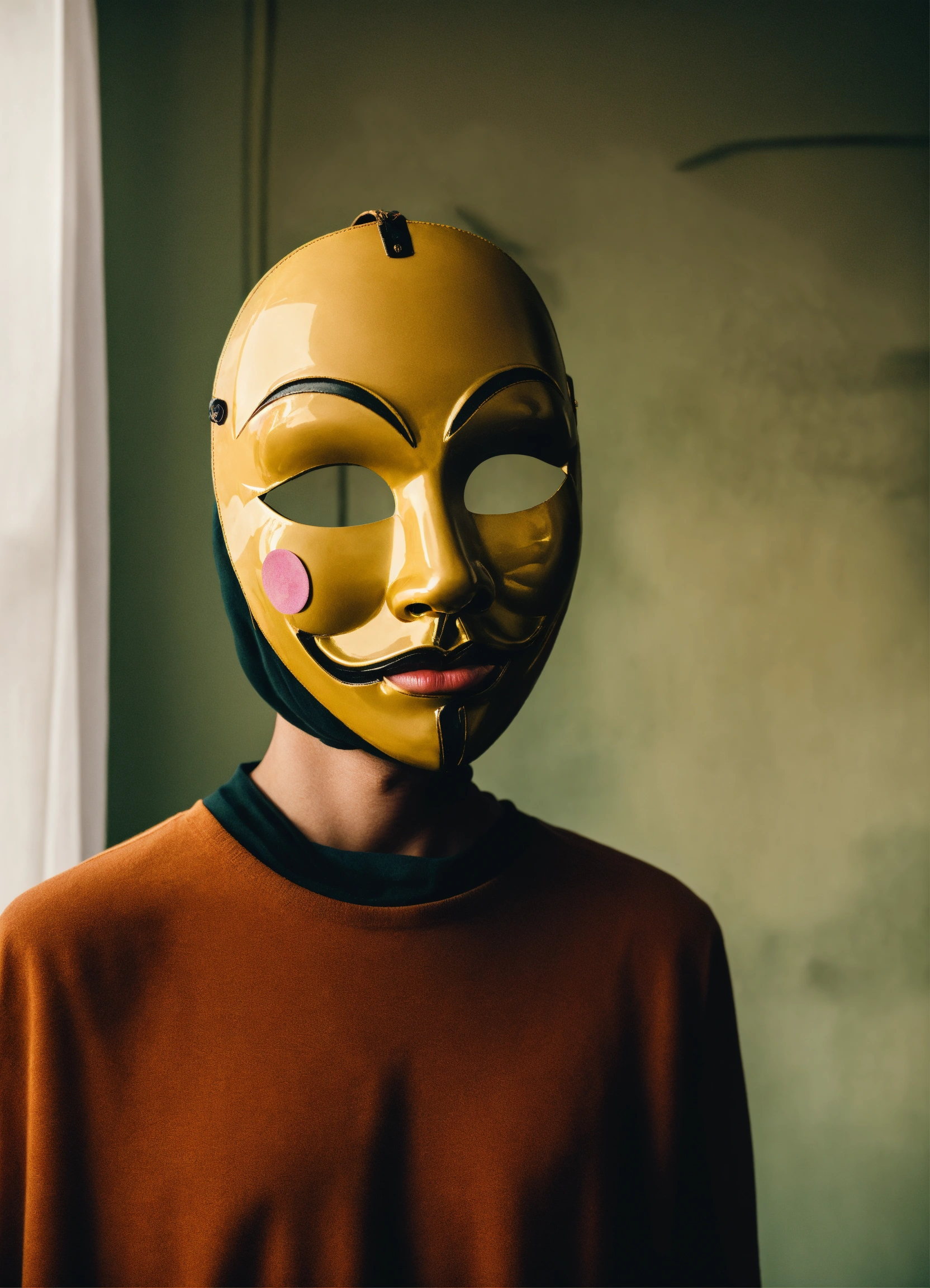 Lexica - A person hiding behind an emotional mask