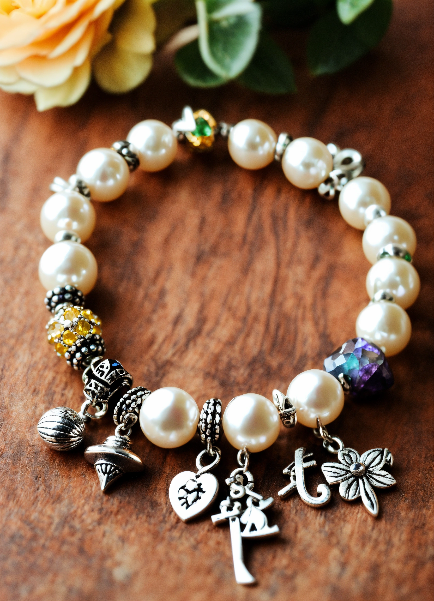 Lexica - A mix of different types of charms and charms on a pearl and ...