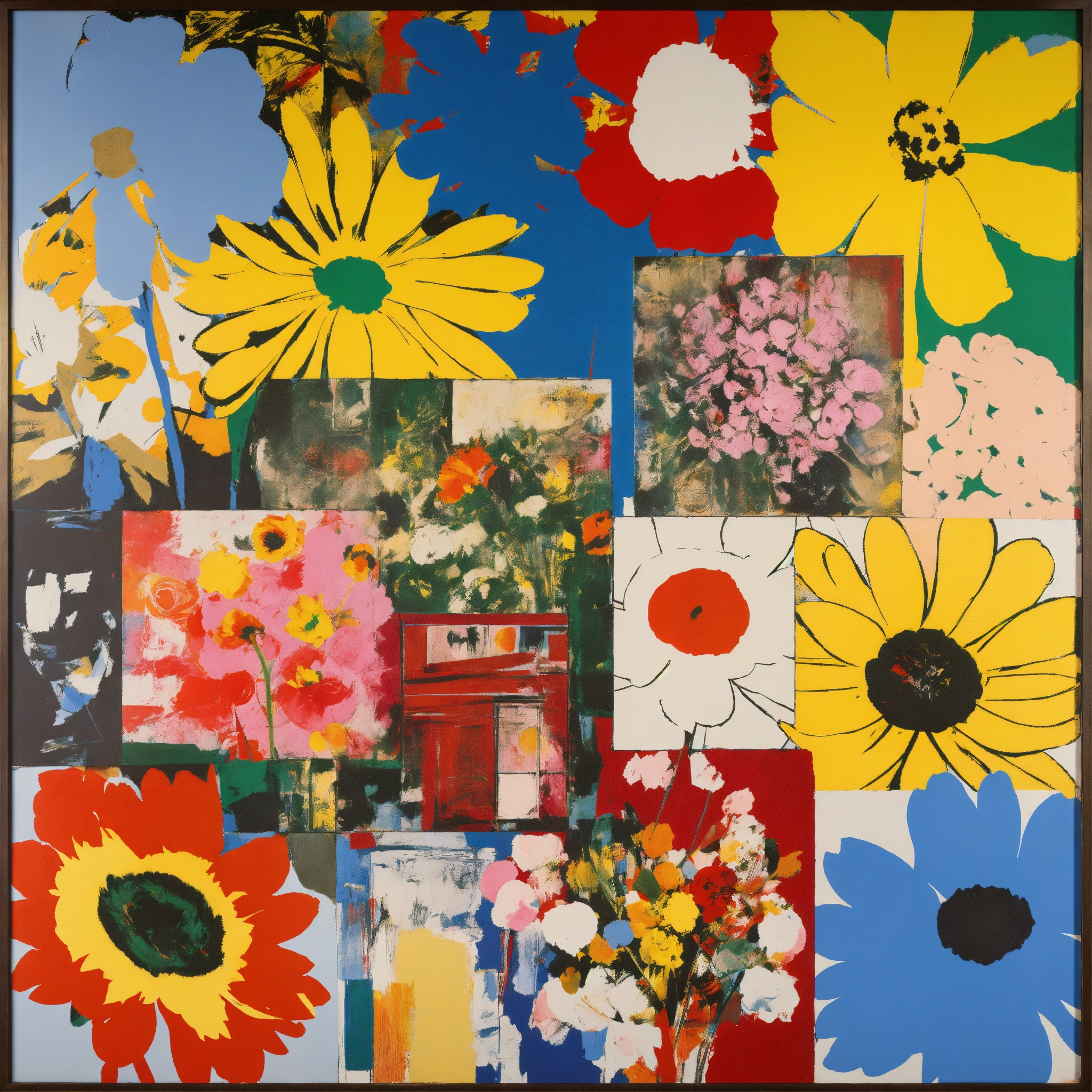 Lexica - Un flower pop art in style Robert Rauschenberg (1925-2008 ...