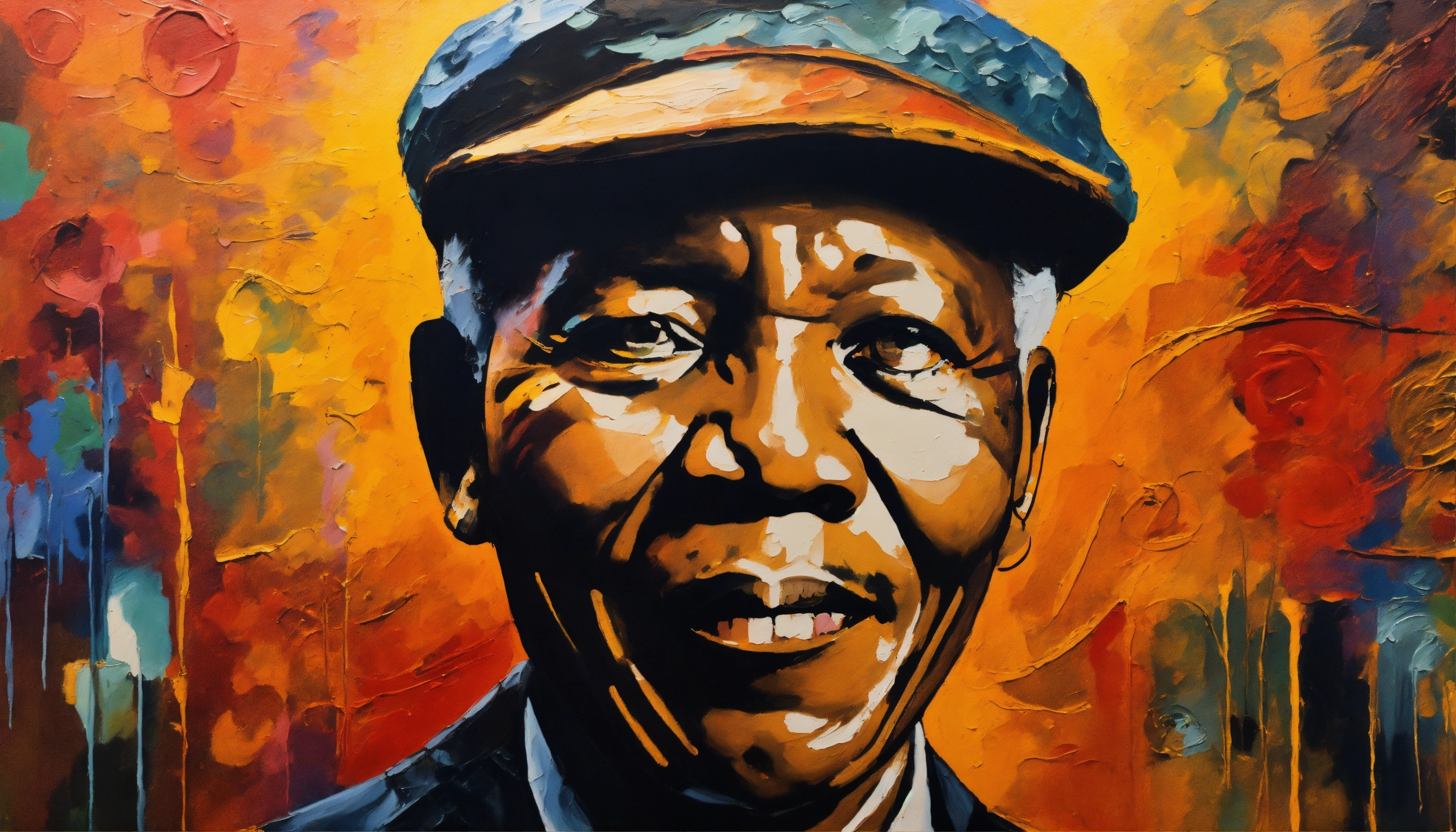 Lexica - Nelson Mandela (artist) abstract expressionism, detailed ...