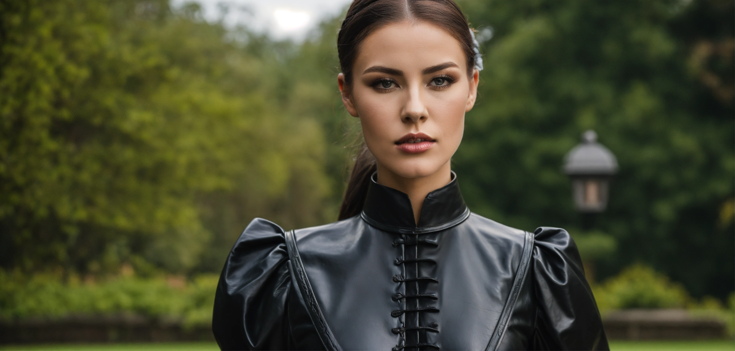 Lexica - Stunning arrogant woman fashion model, strict victorian black ...