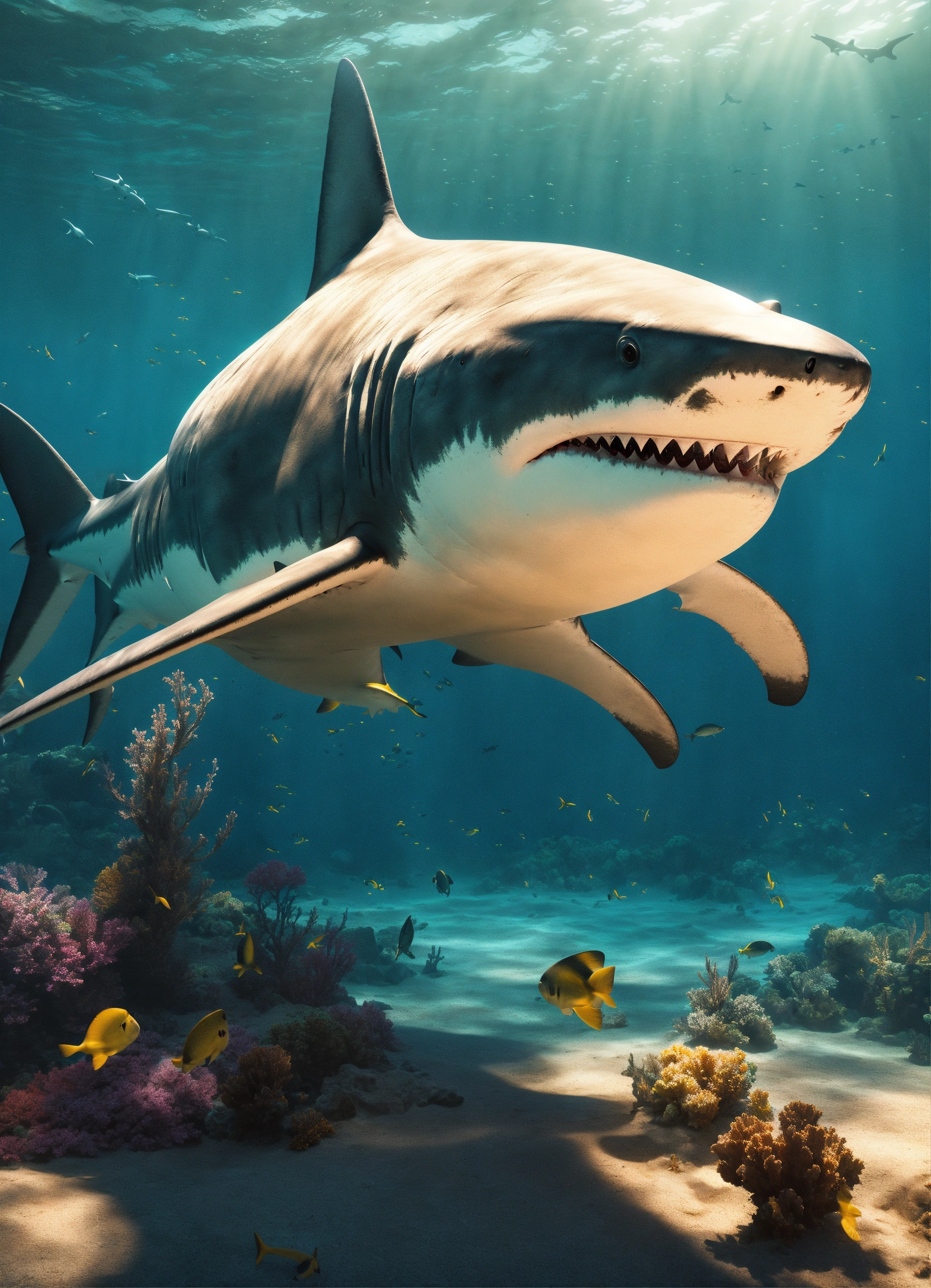 Lexica - Extremely realistic hammerhead shark. In clothes. Builds a ...