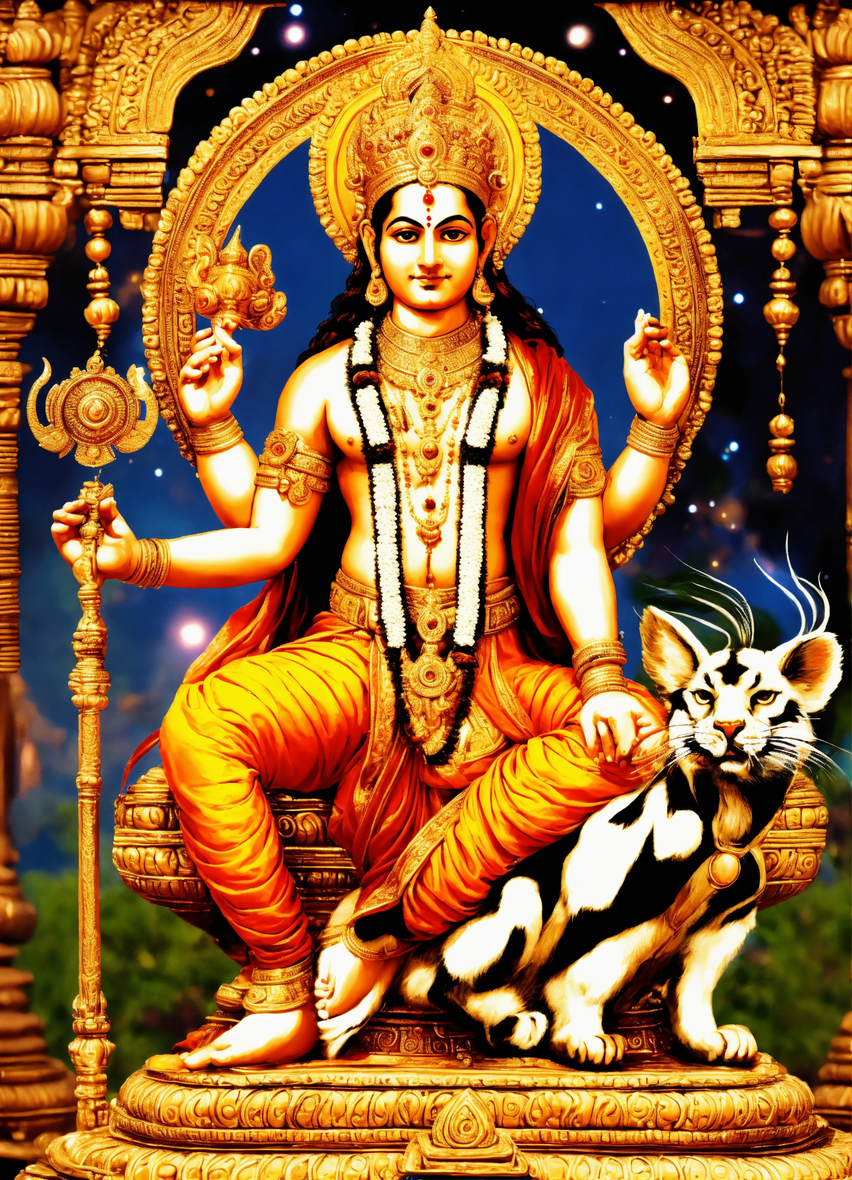Lexica - Generate an image of lord Shukra as per Vedic Astrology
