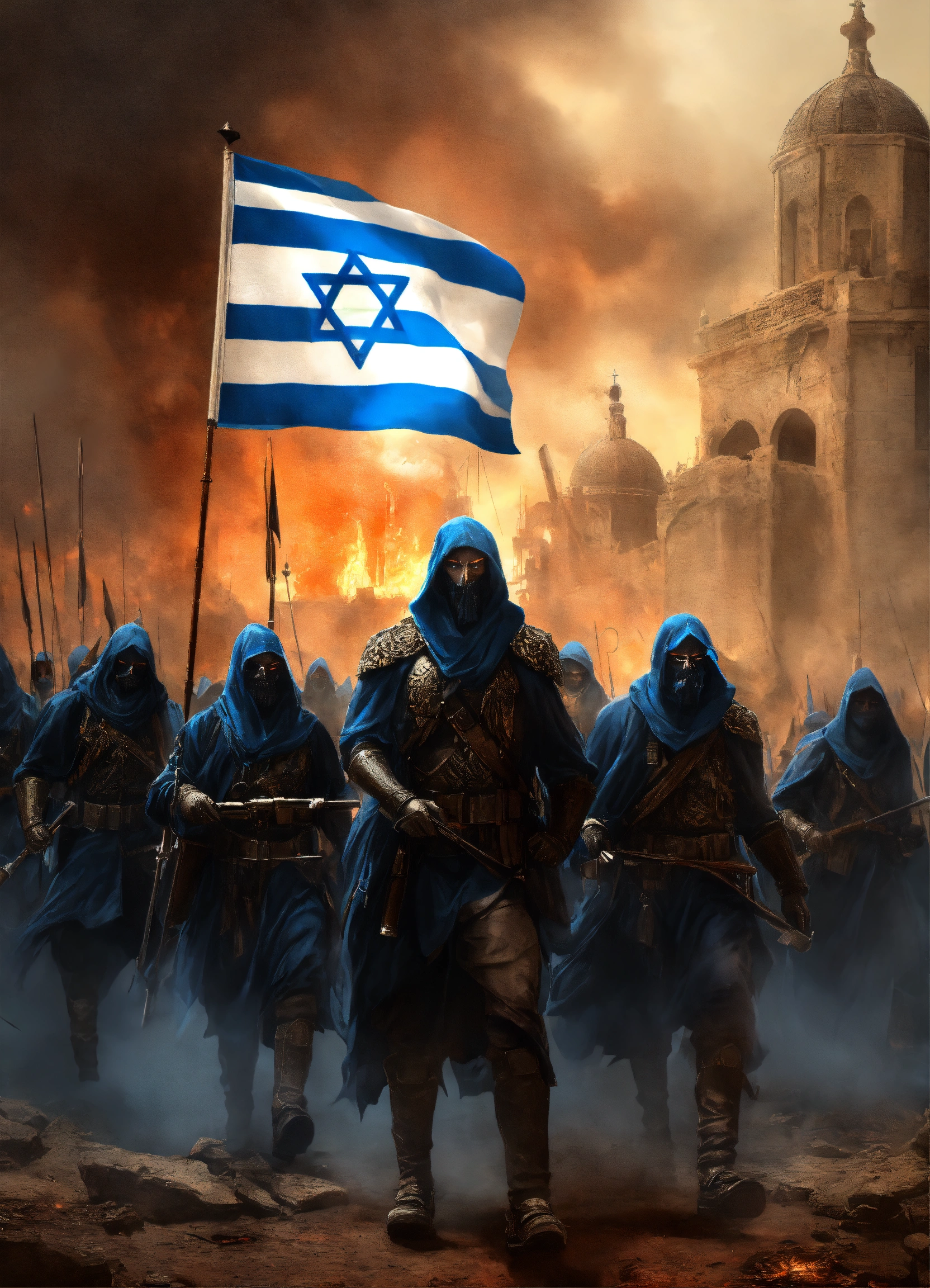 Lexica - Evil demonic Israel demon army carrying Israeli flags ...