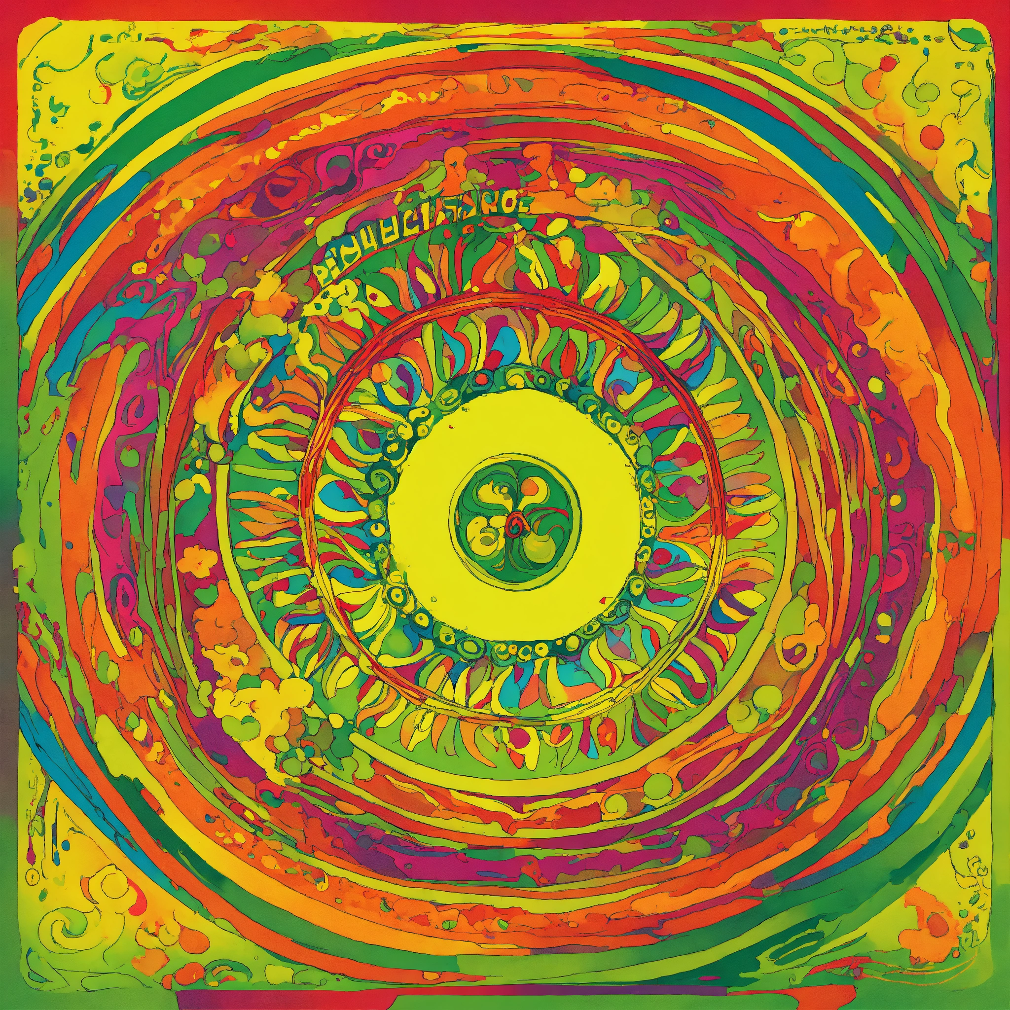 Lexica - Artwork album, hippie vibes, reggae style, many colors ...