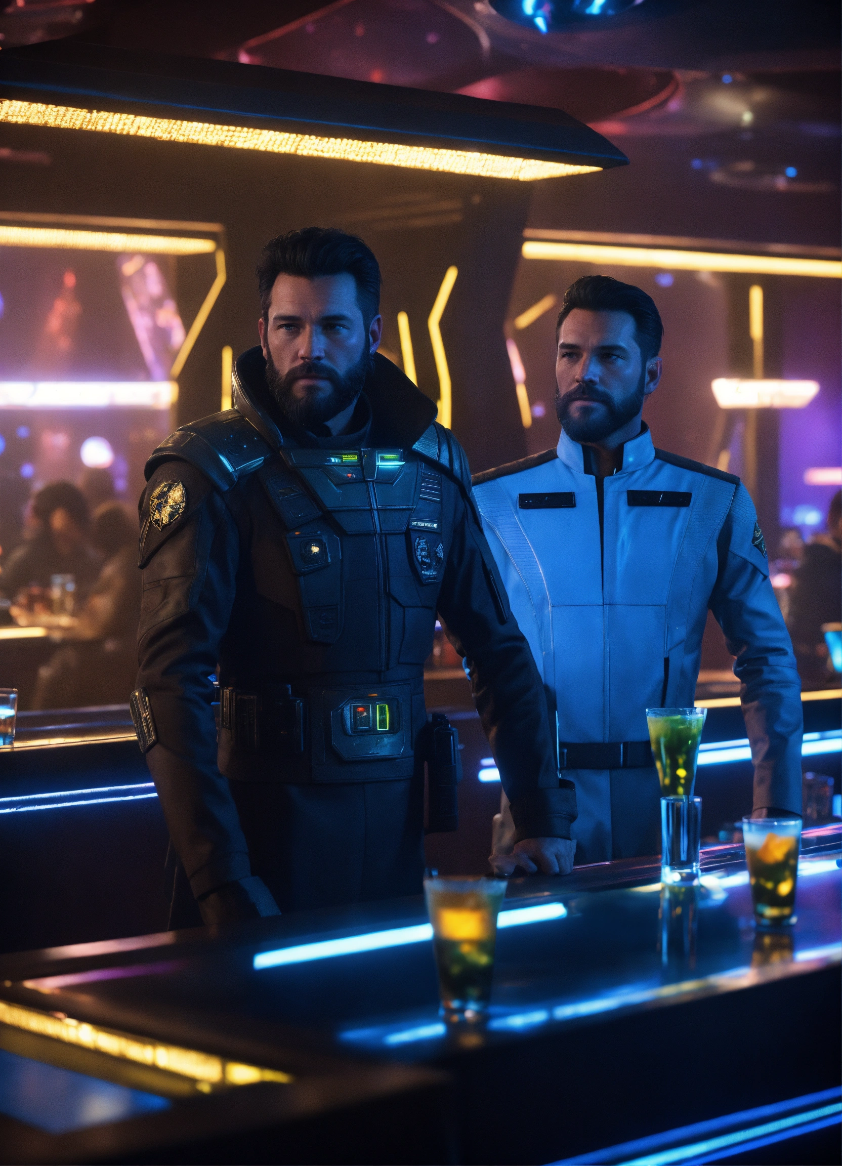 Lexica - White male starfleet officer with black hair and 50 year old ...