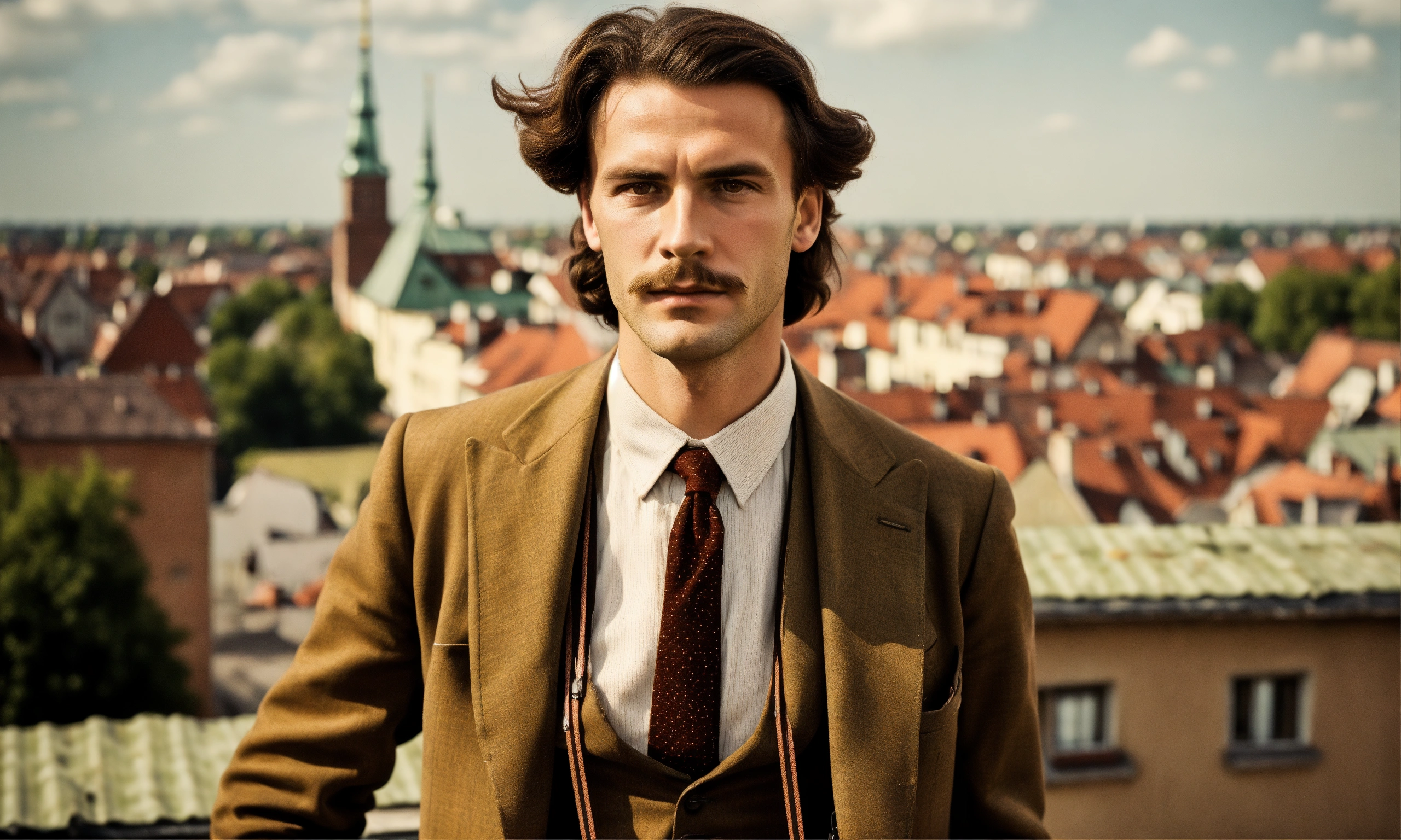 Lexica - Full height retro man, Retro warszawa 1920-1930, man, on top ...