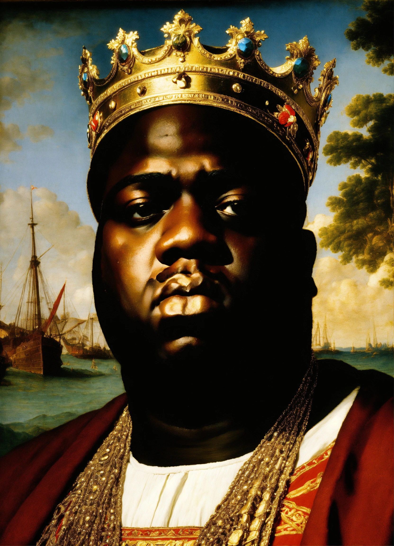 Lexica - Notorious BIG wearing Royal roman attire prettying Pompey the ...