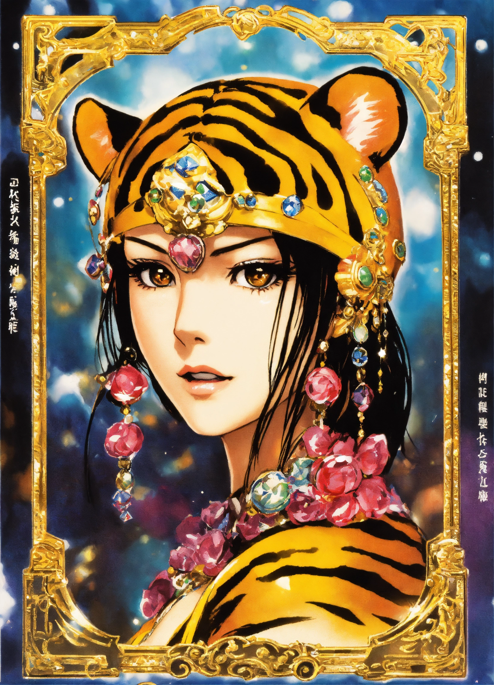 Lexica - Rhinestone glitter classic "menko" card featuring a alluring ...