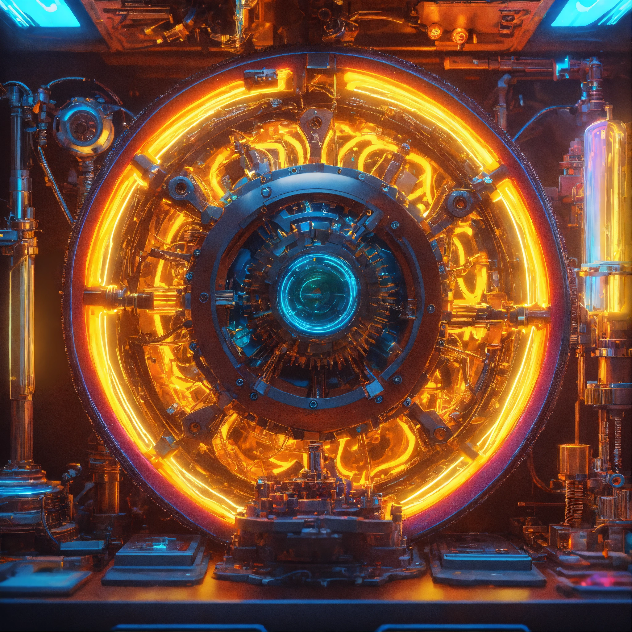 Lexica - Detailed mechanical parts, Post Processing, in, hypermaximalist, hyper realistic, super ...