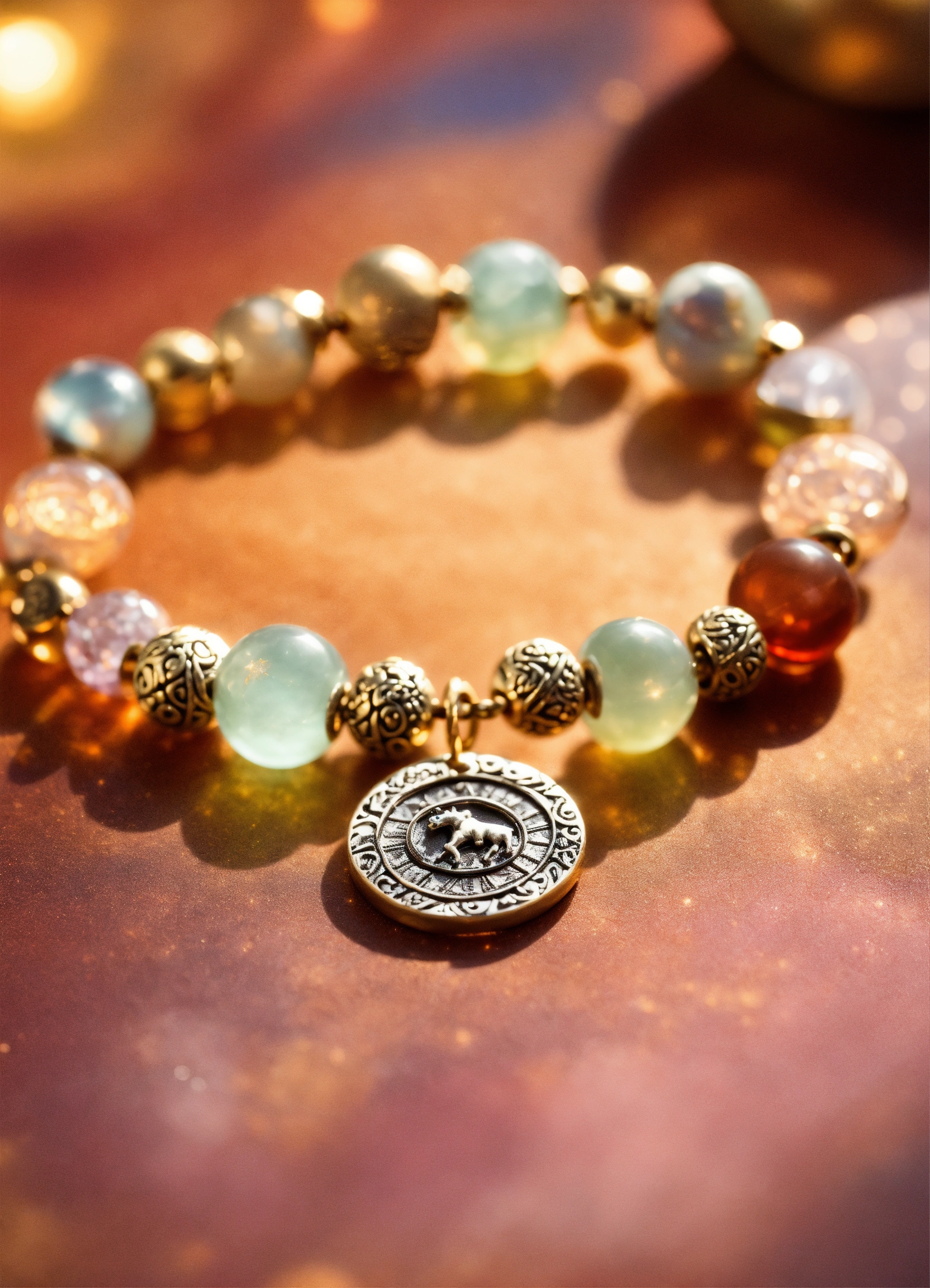 Lexica - A celestial-themed bracelet with zodiac charms and cosmic ...