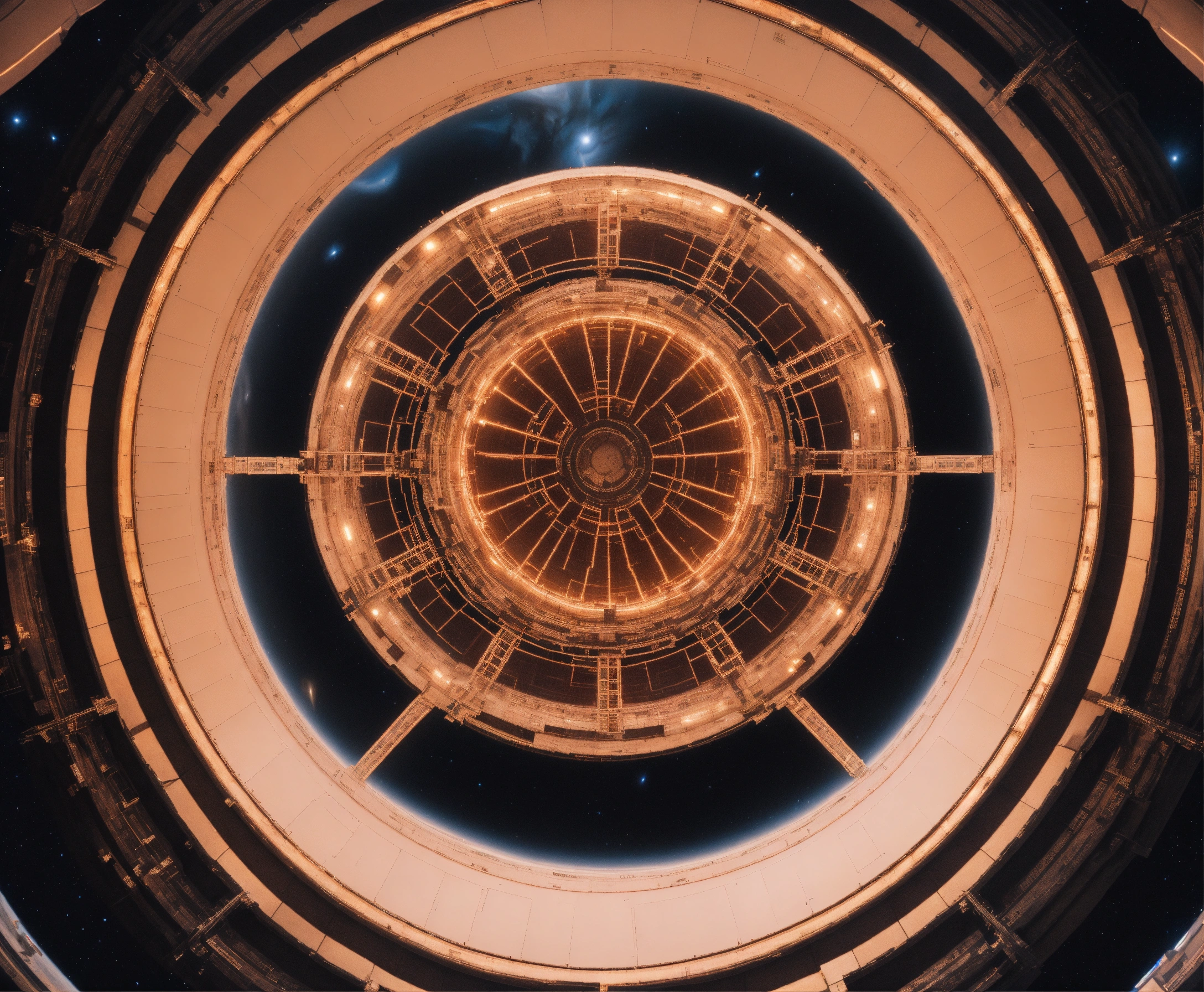 Lexica - A highly realistic photo from a distance view of a futuristic ...