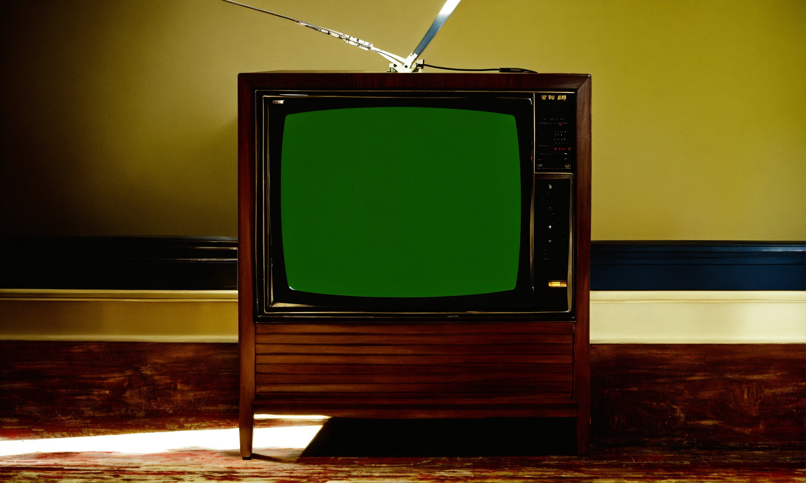 Lexica - Portrait of a television from the 2000s, on a piece of furniture