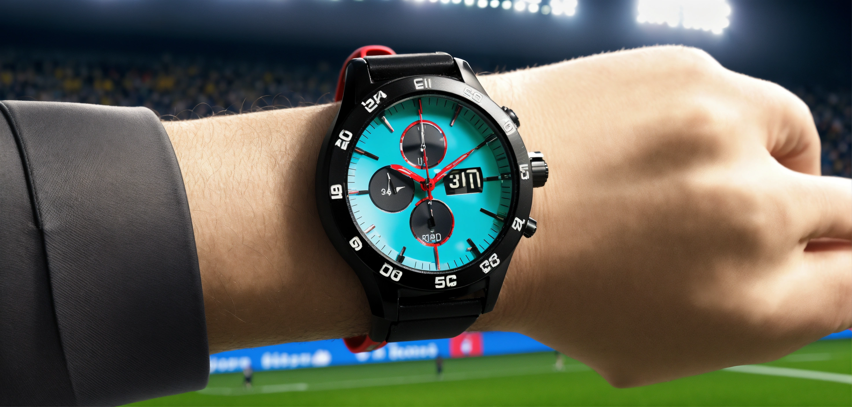 Lexica - Digital watch on the wrist of a football referee during the ...