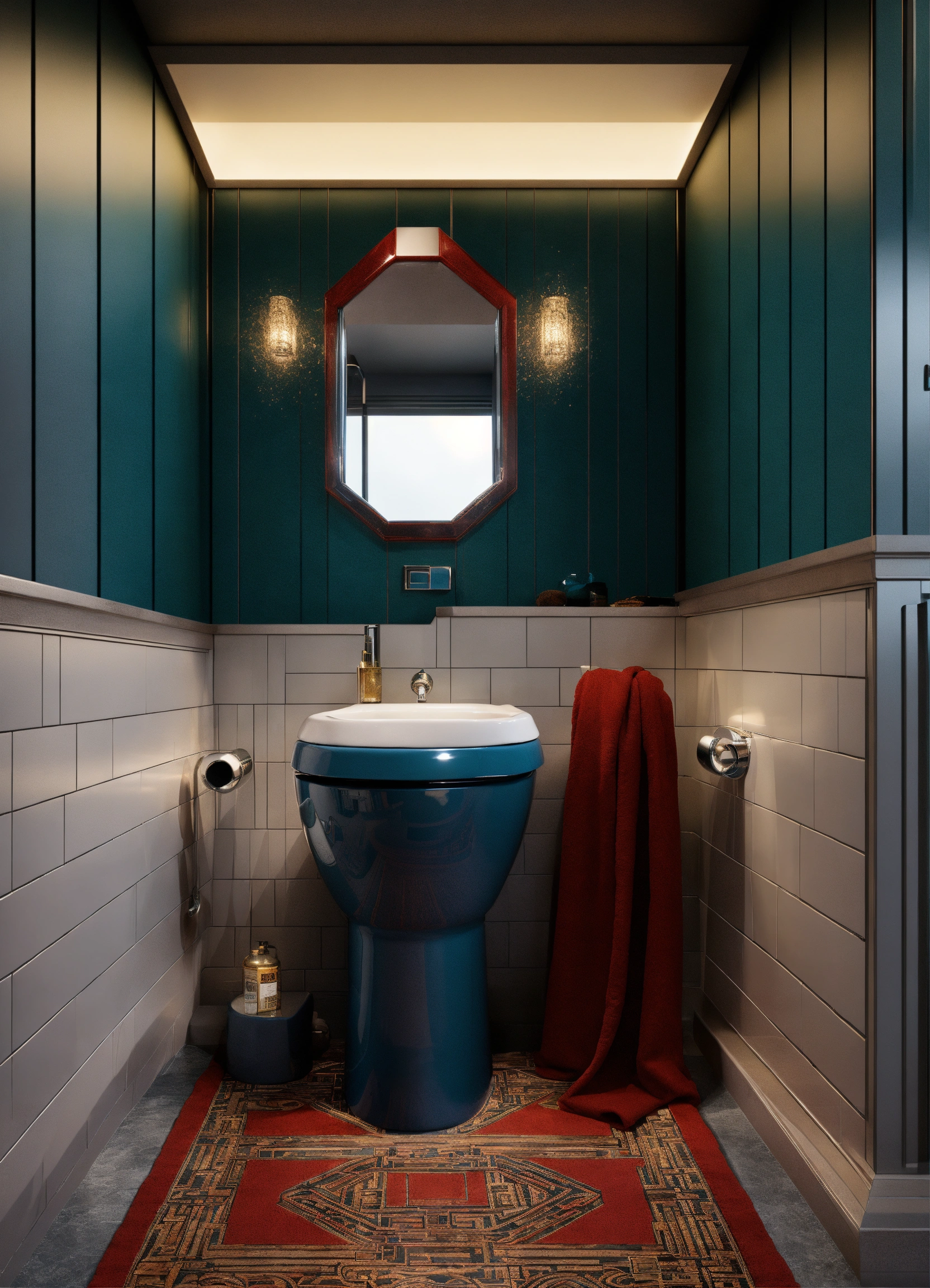 Lexica - Design a toilet fit for a Norse god like Thor, with a color ...