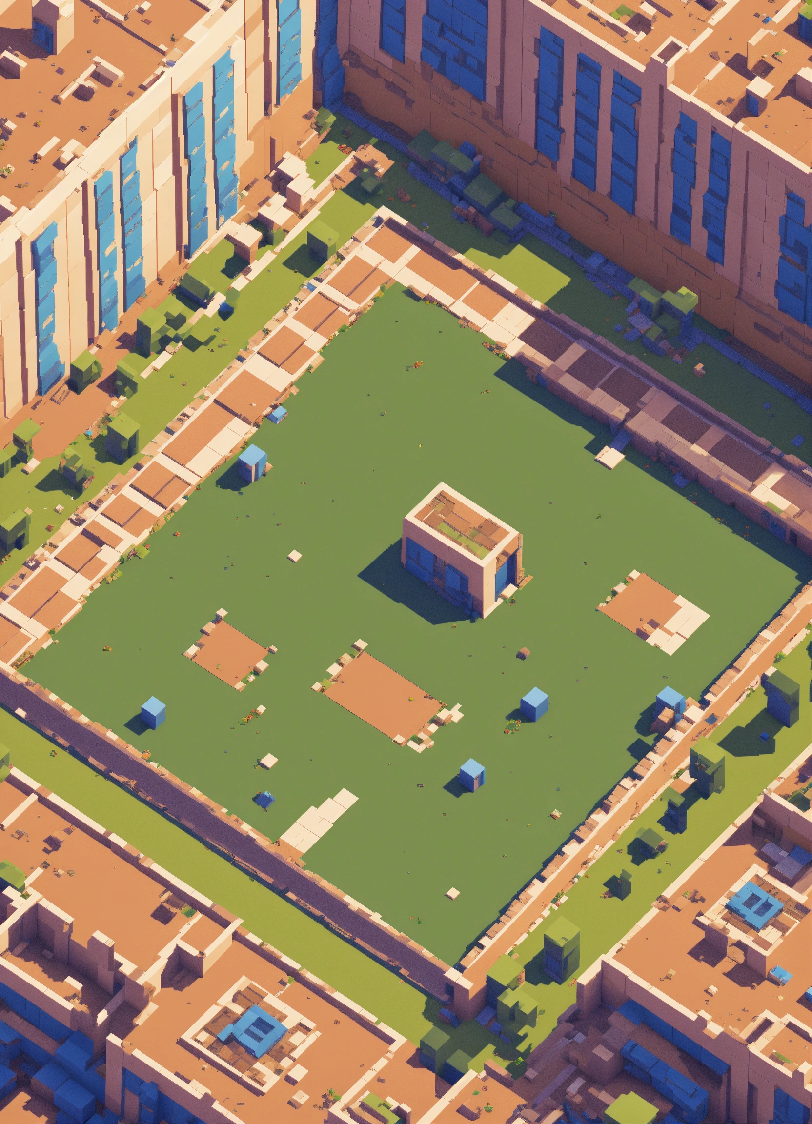 Lexica - Simple blocky pixel image in a 3/4 top-down perspective with ...