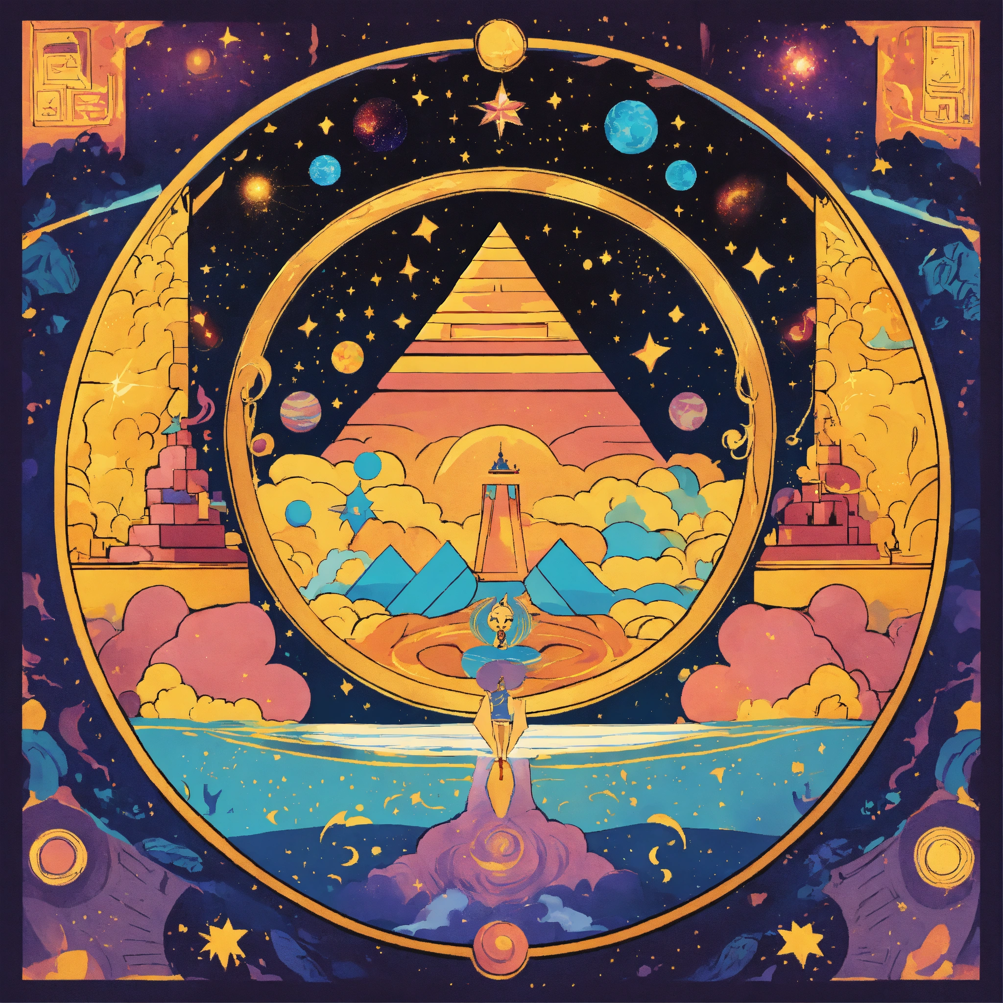 Lexica - Create a vibrant, cartoon-style poster depicting a whimsical ...