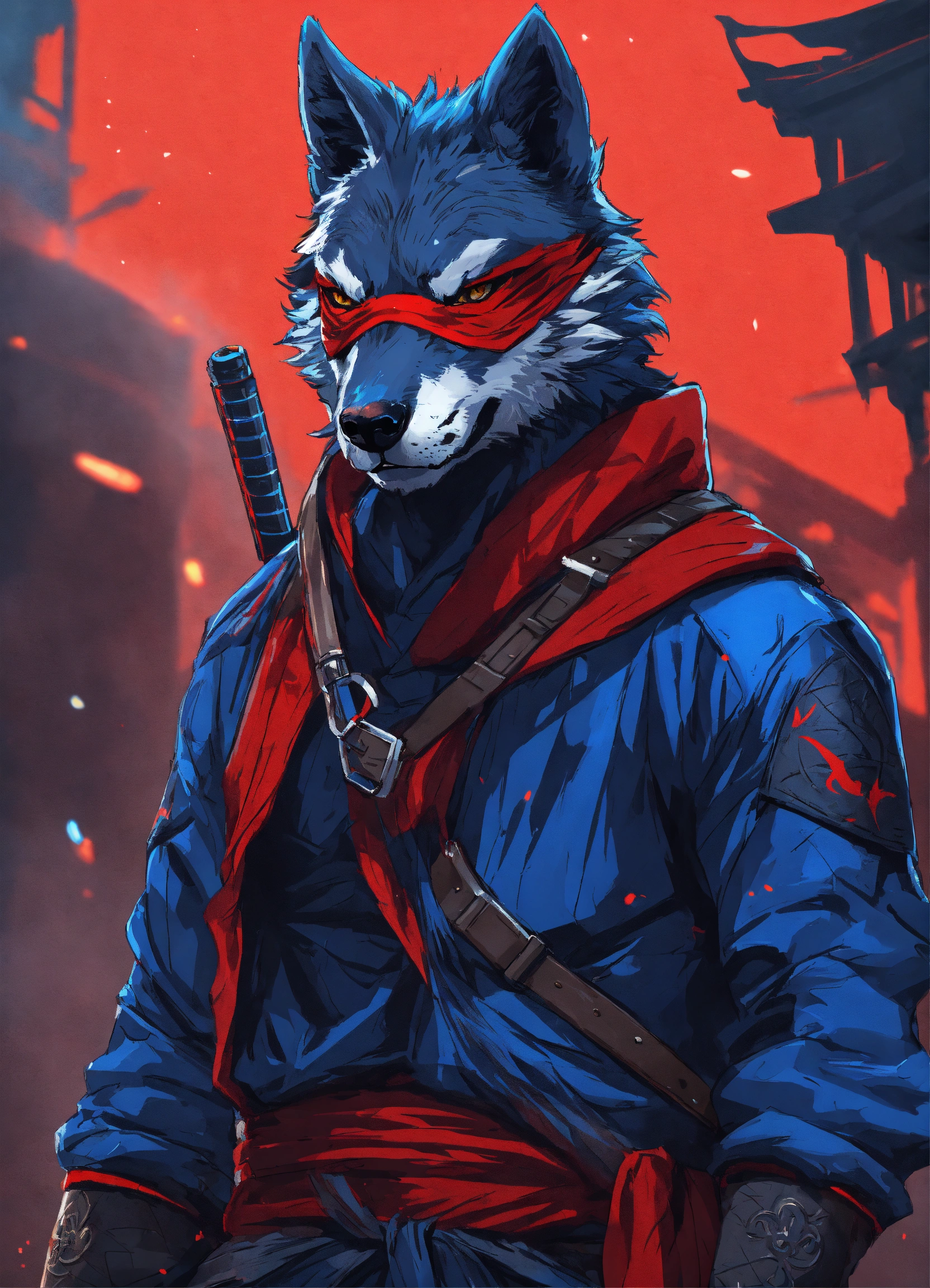 Lexica - A fierce human-wolf hybrid ninja assassin with a mysterious ...