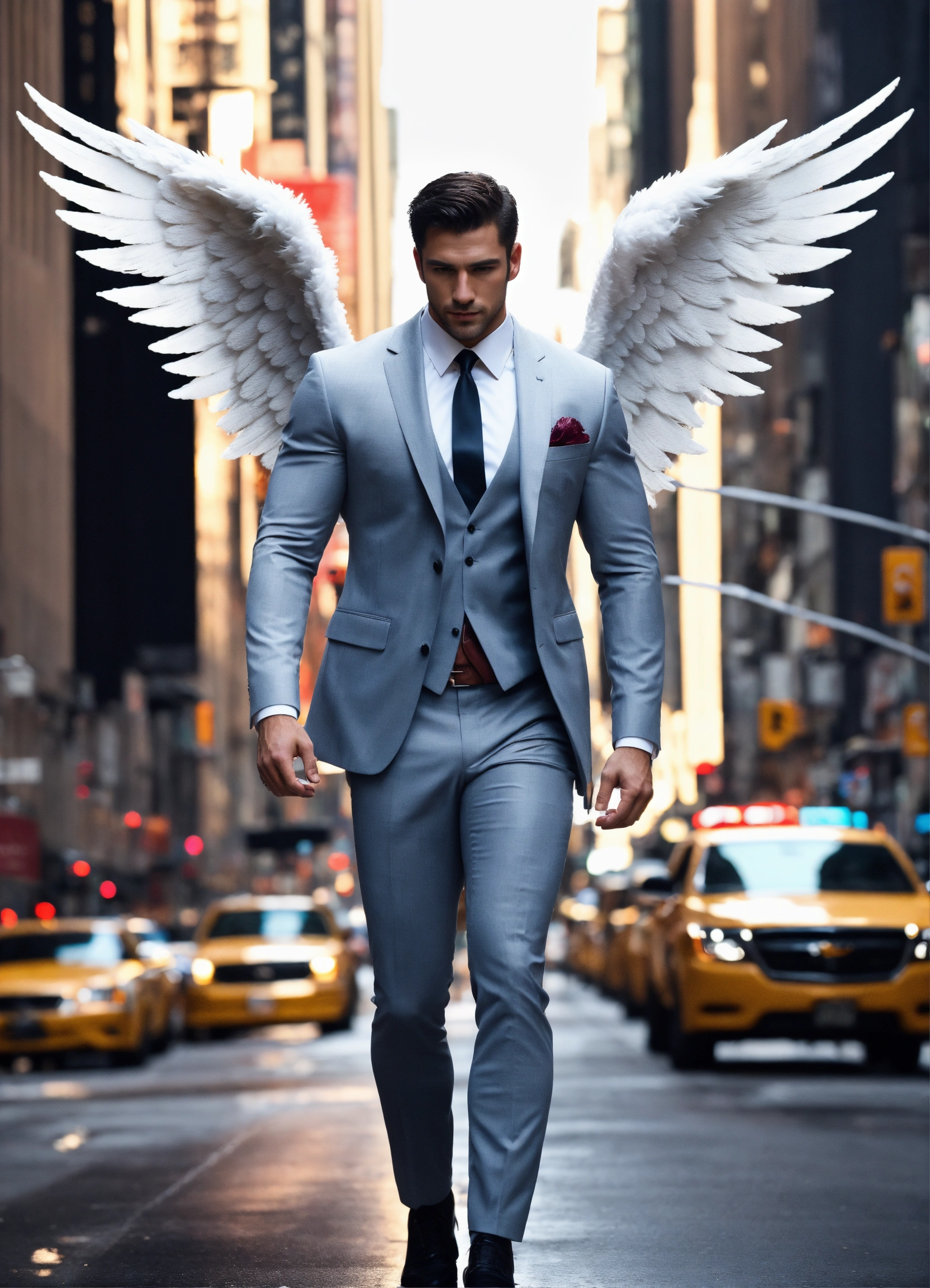 Lexica - A strong handsome white male angel god, a handsome god with ...