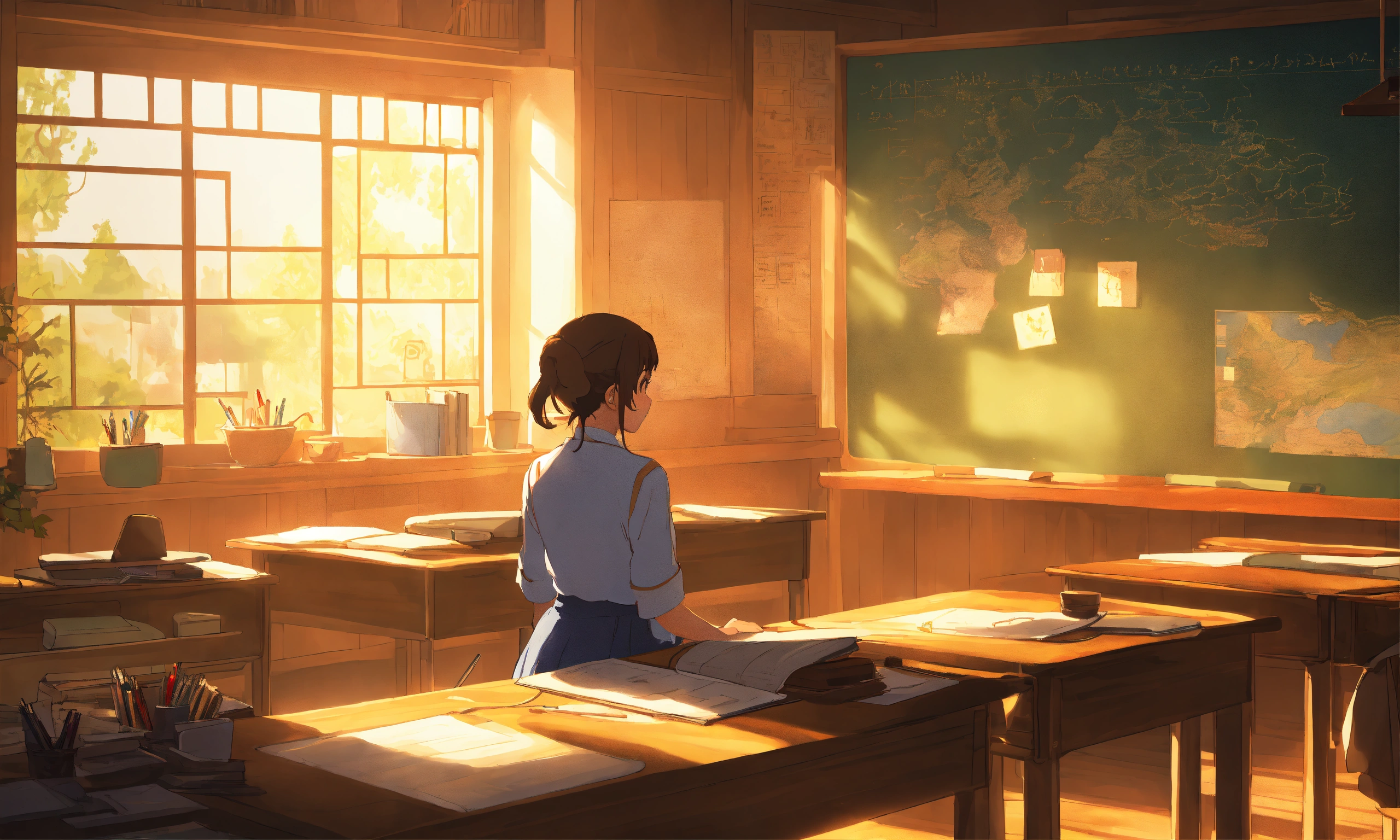 Lexica - Create a high resolution artwork of a girl, brunette ...