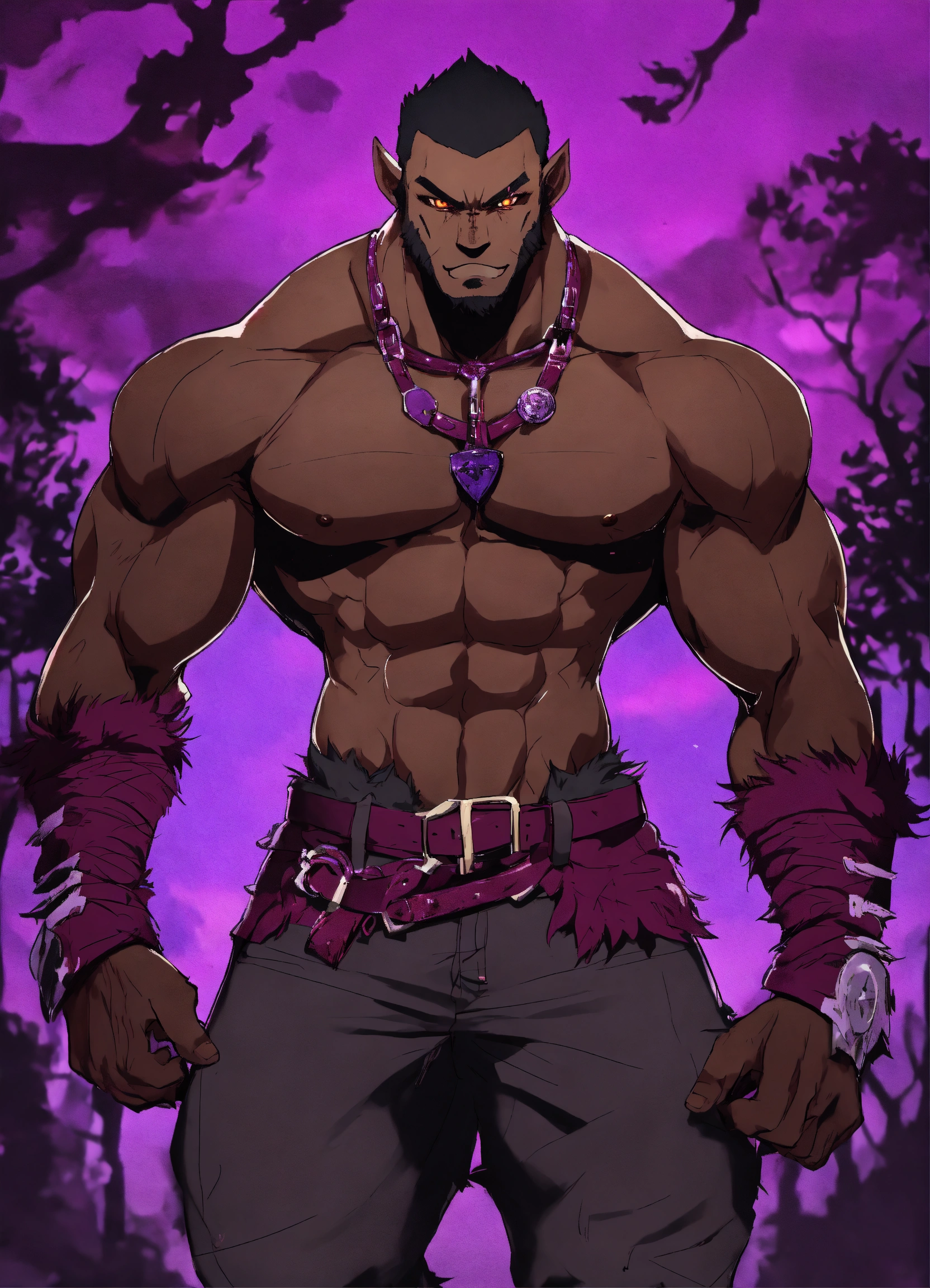 Lexica - Dnd blood hunter, African werewolf anime character, muscular ...