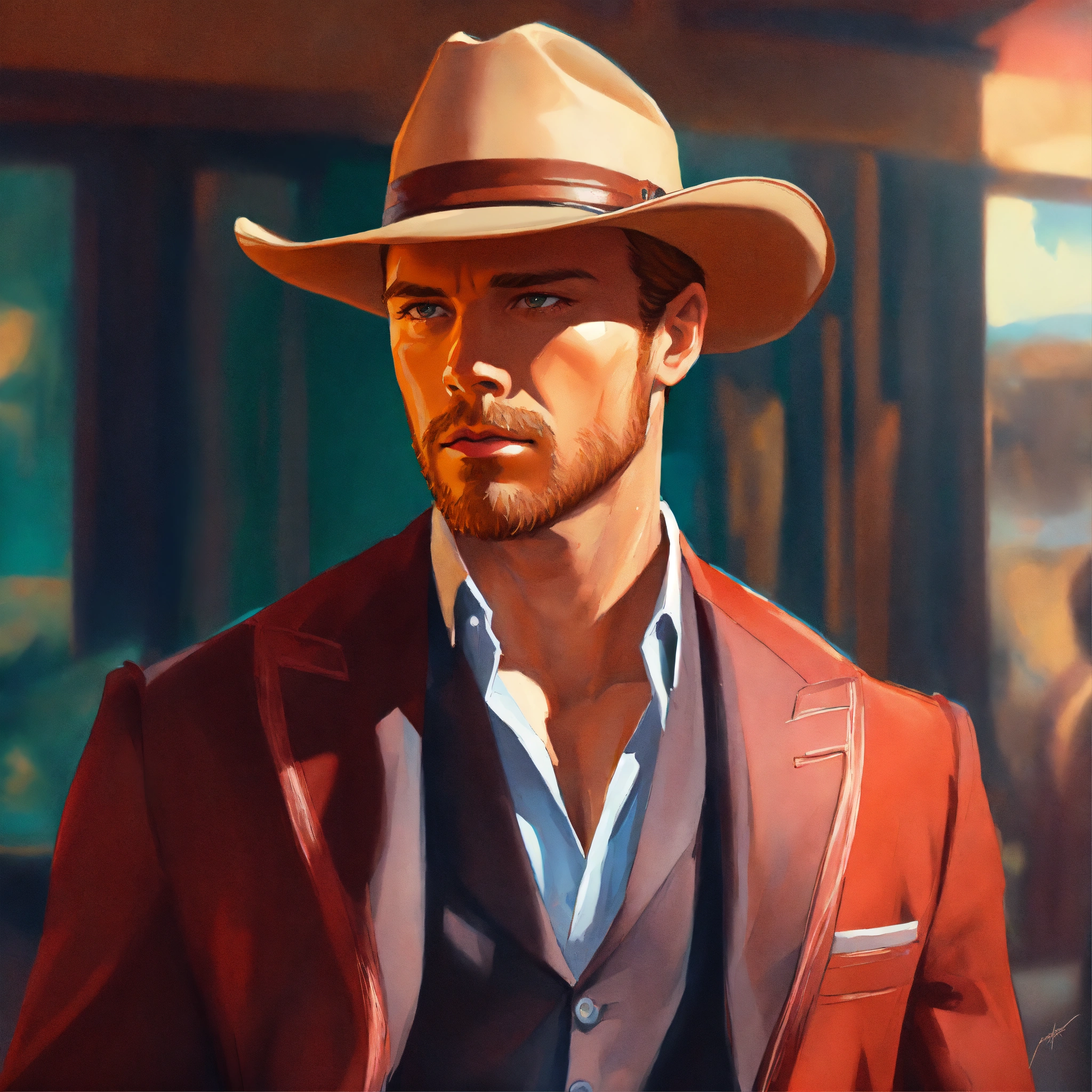 Lexica - Teddy Flood, from the movie Westworld, illustration oil paint ...